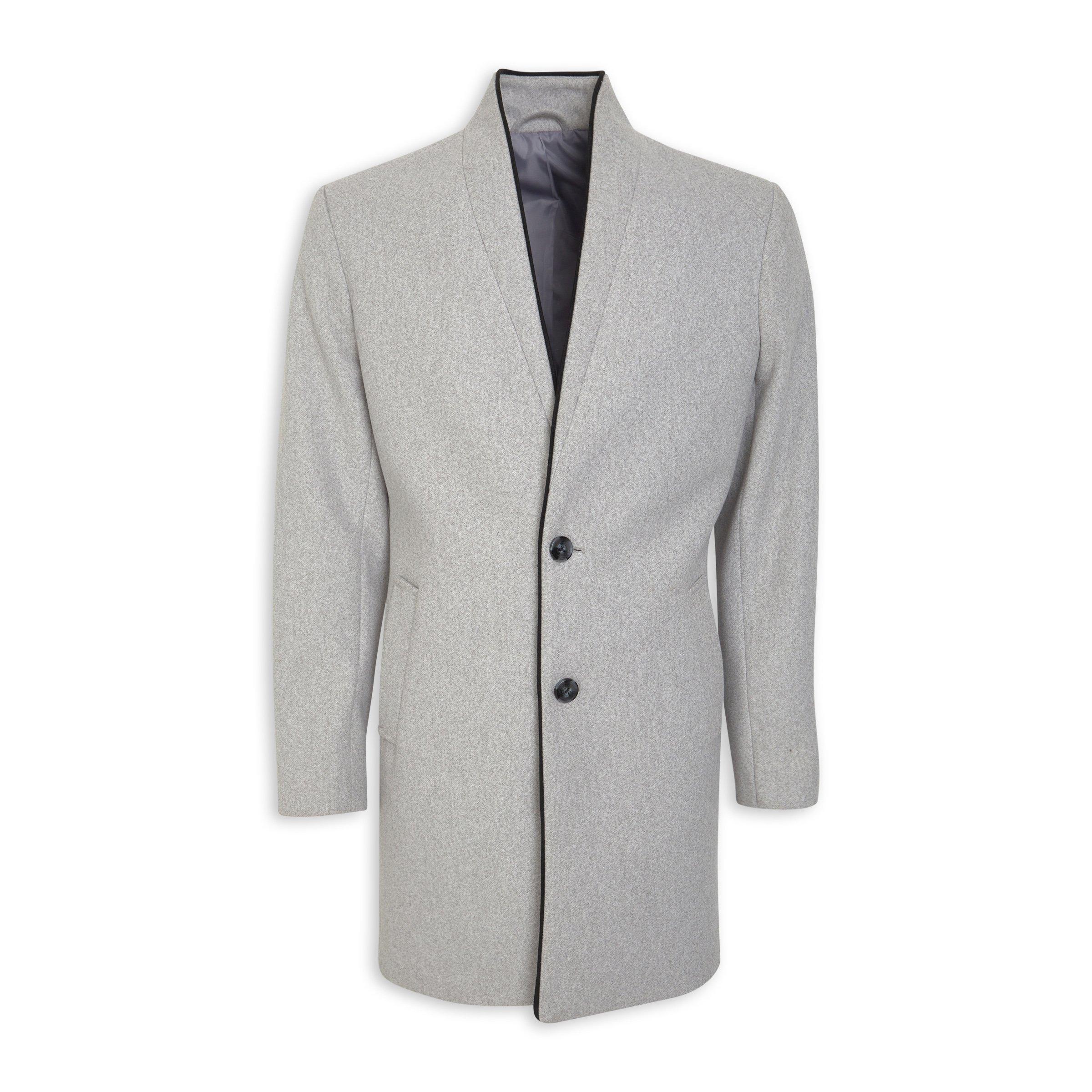 Grey Melton Coat (3194773) | UZZI