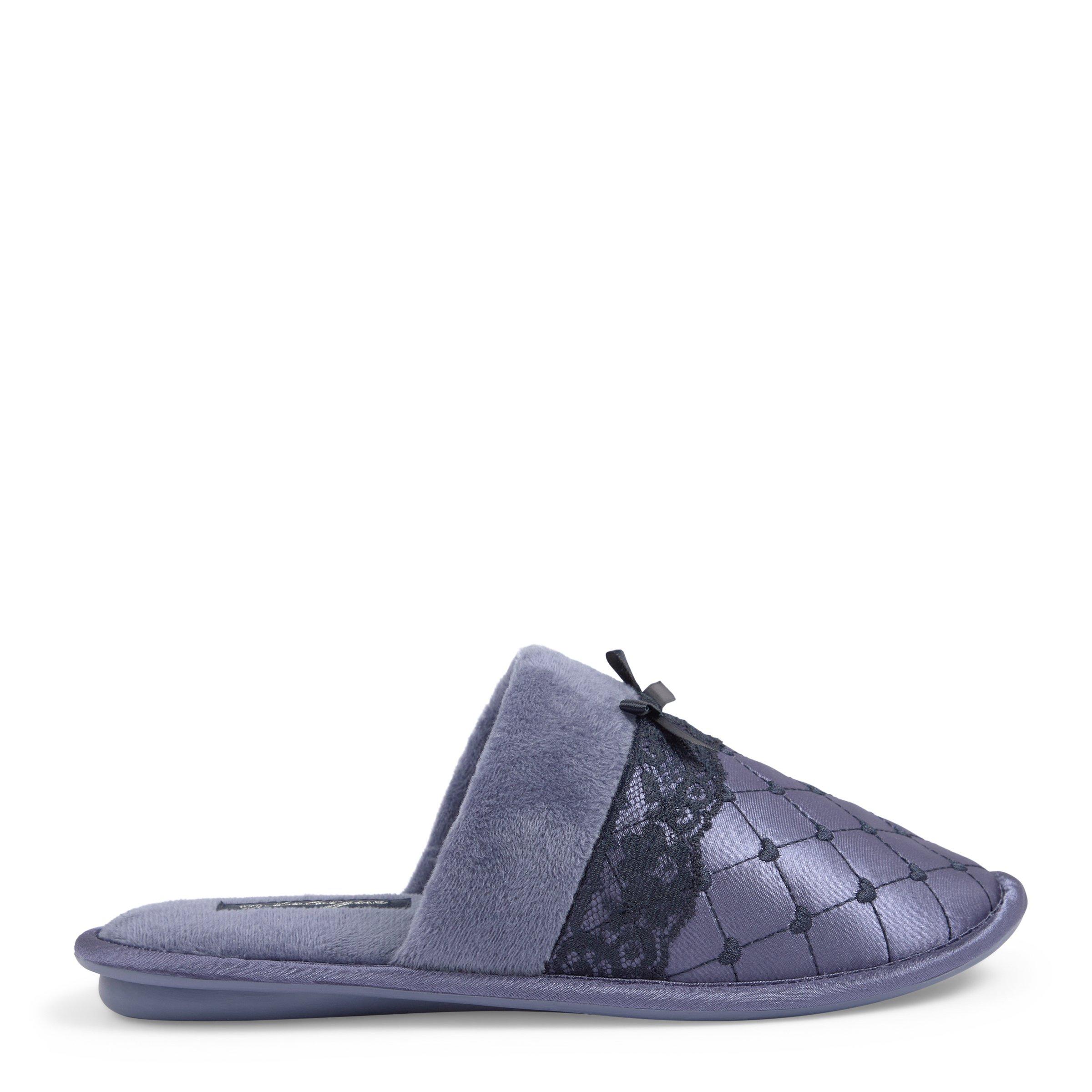 Airforce Blue Quilted Slippers (3194796) | Intrigue