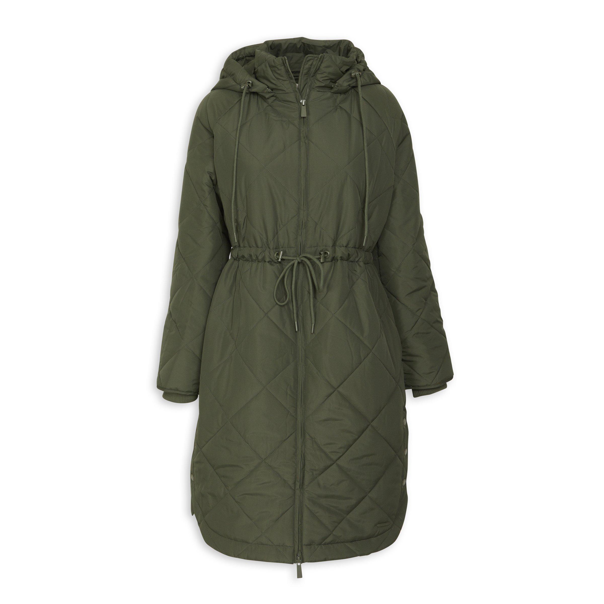 Khaki Green Quilted Puffer Jacket (3194815) | Earthaddict