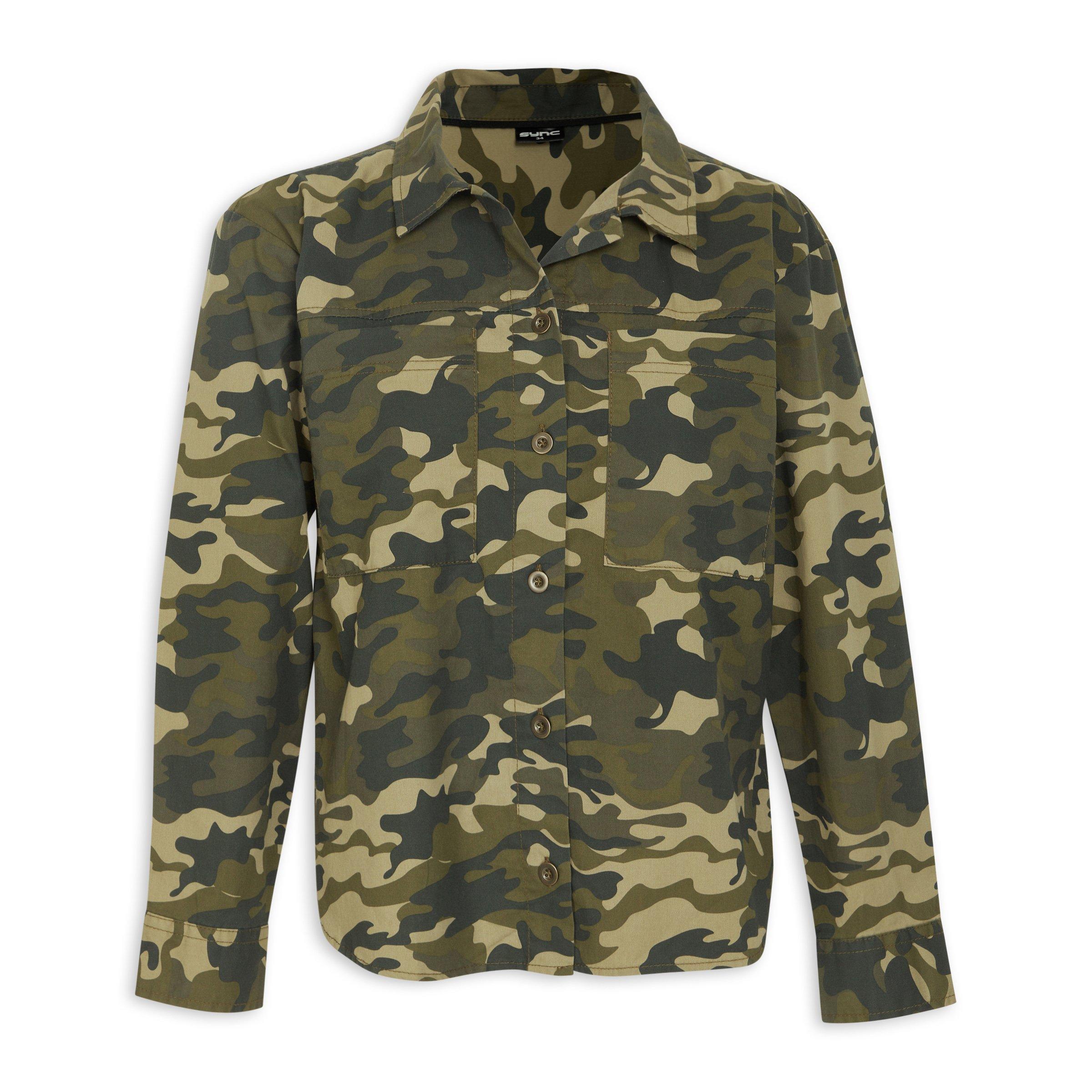 Green Camo Shacket (3194819) | Identity X Sync
