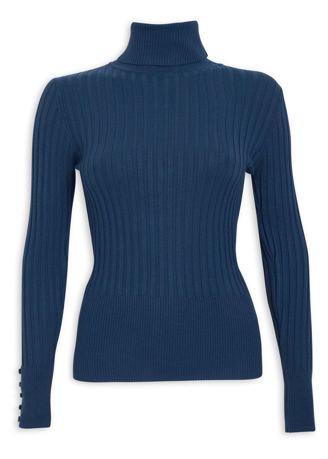 Navy Knit Top with Button Detail (3194889) | OUTBACK RED