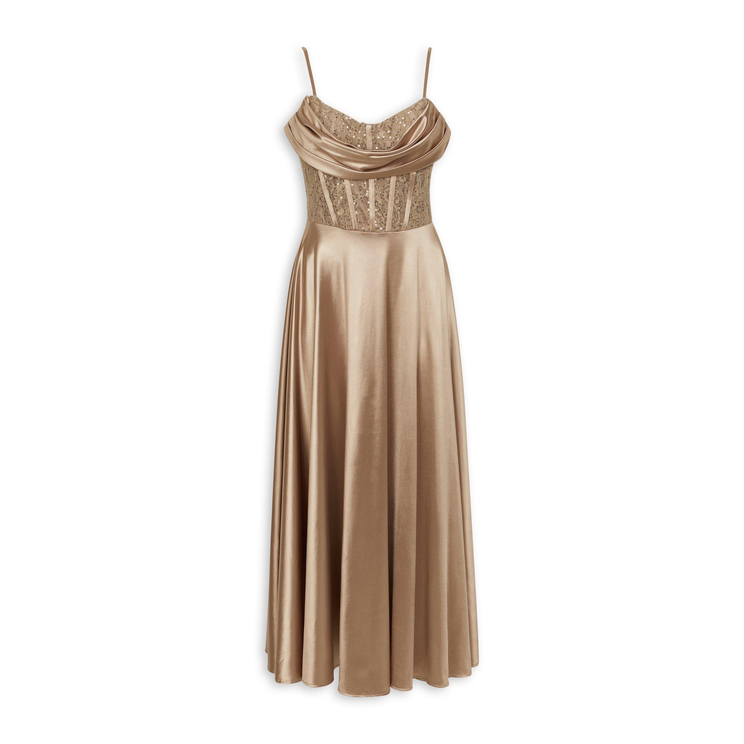 Gold Fit and Flare Dress (3194932) | Truworths
