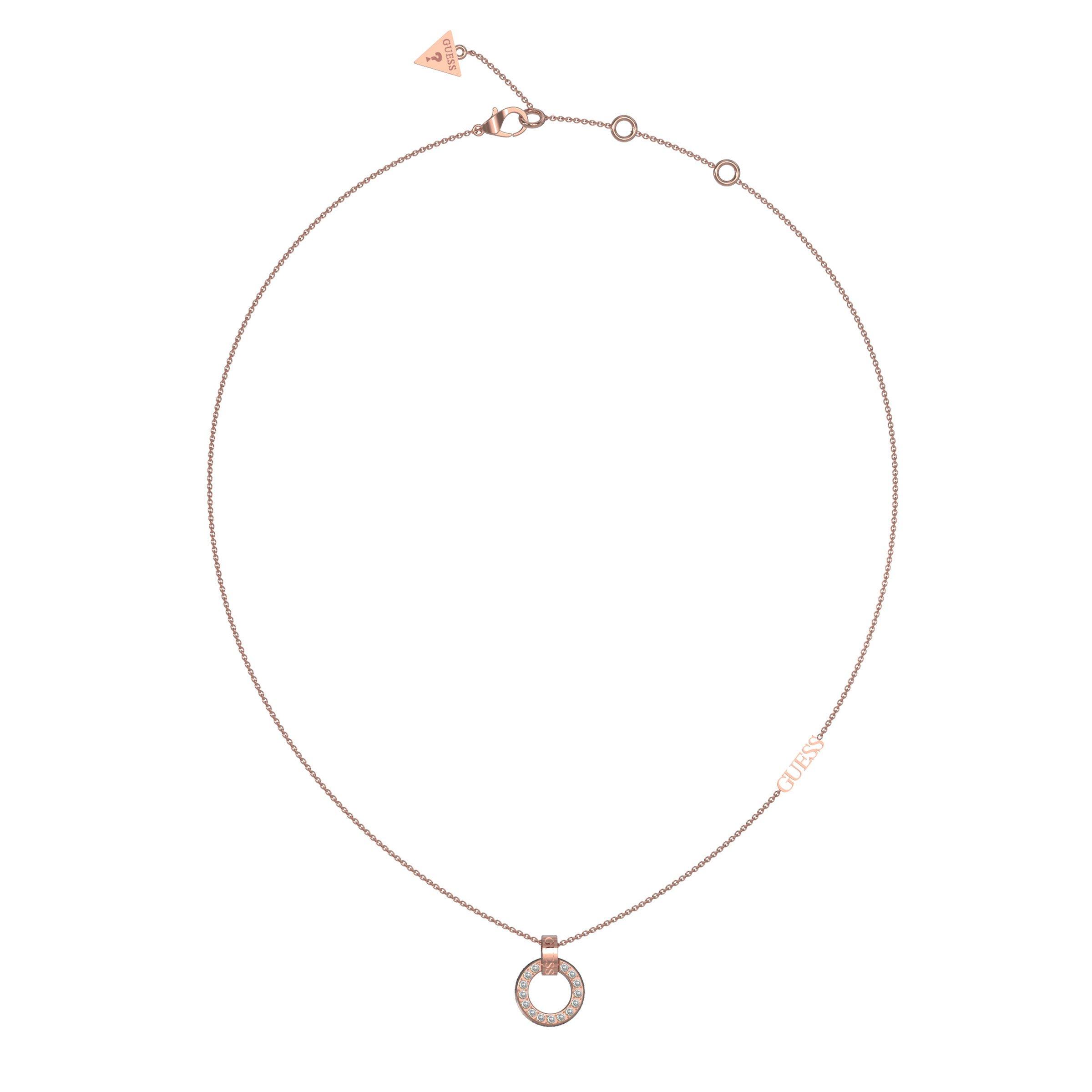 Rose Gold Circle Pendant (3195114) | GUESS