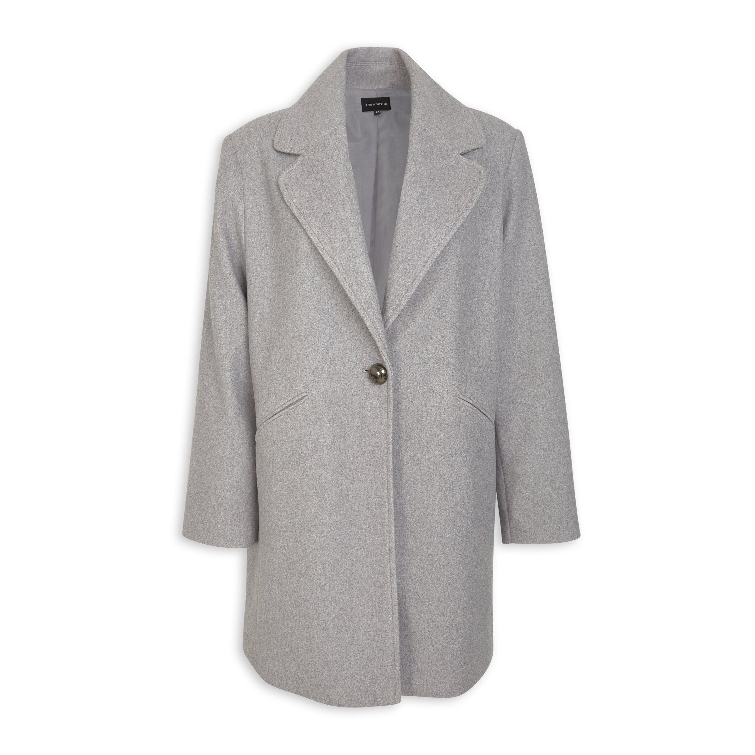 Grey Long Coat (3195169) | Truworths