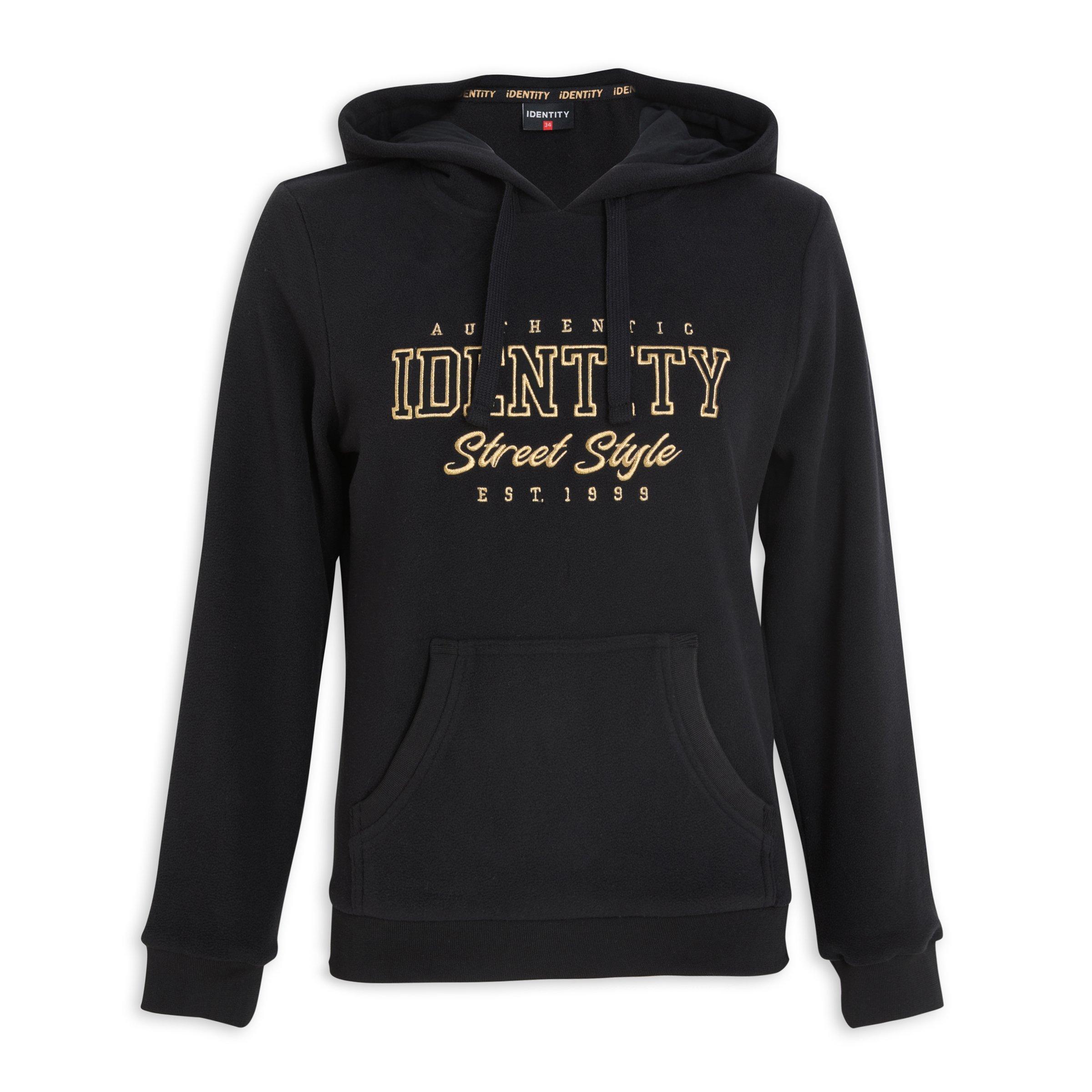 Black Embroidered Hoodie (3195216) | Identity