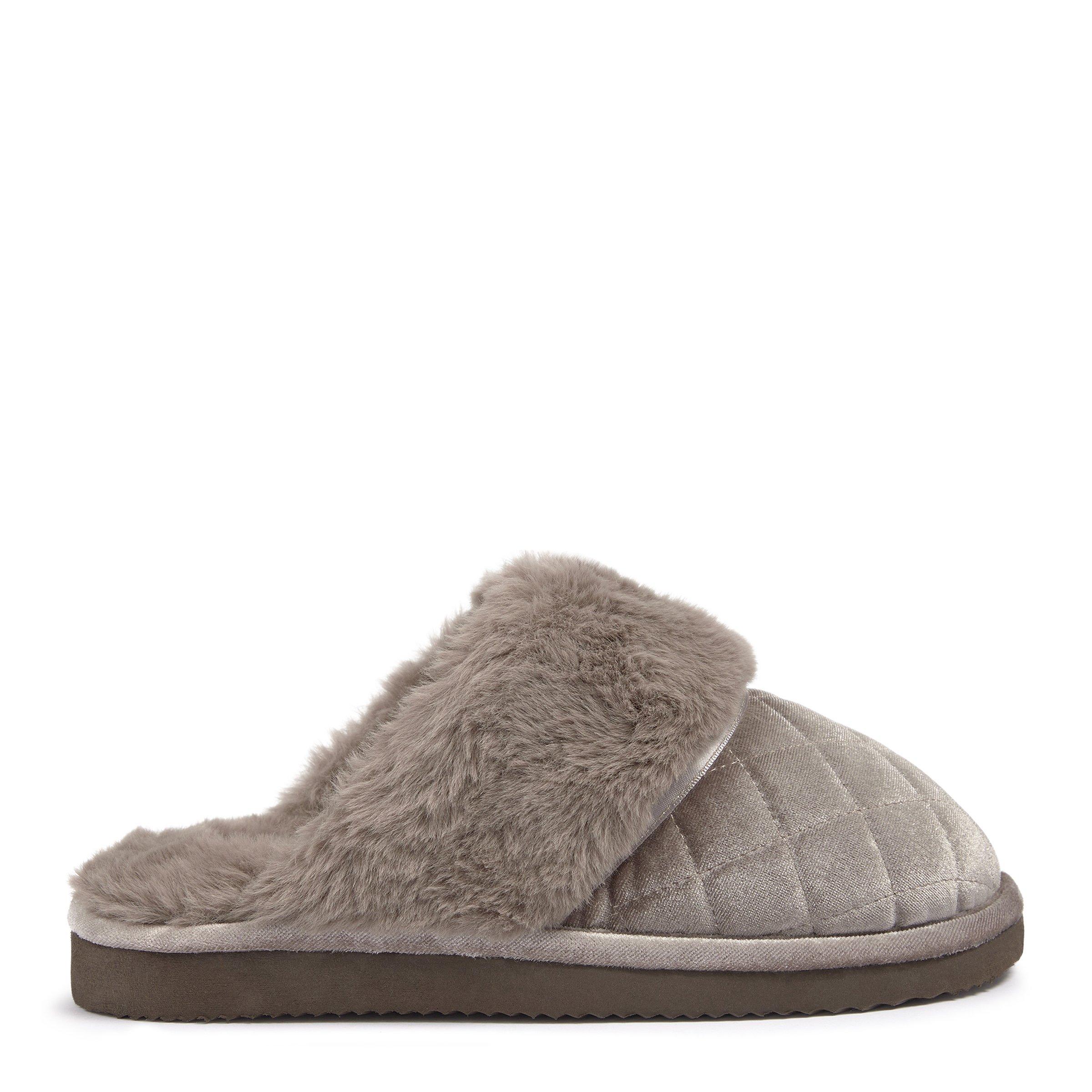 Mocha Brown Quilted Slippers (3195393) | Truworths