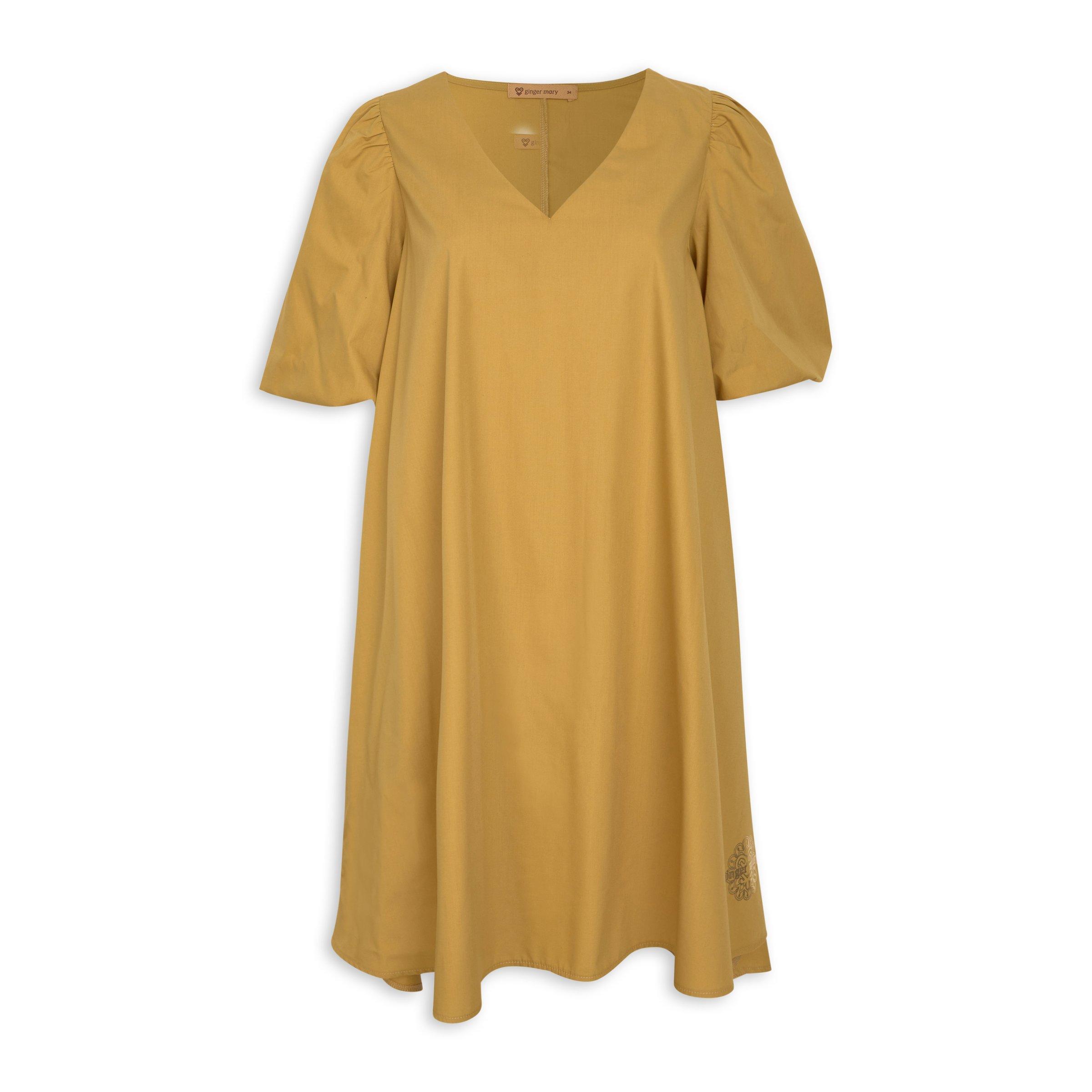 Yellow Trapeze Dress (3195629) | Ginger Mary