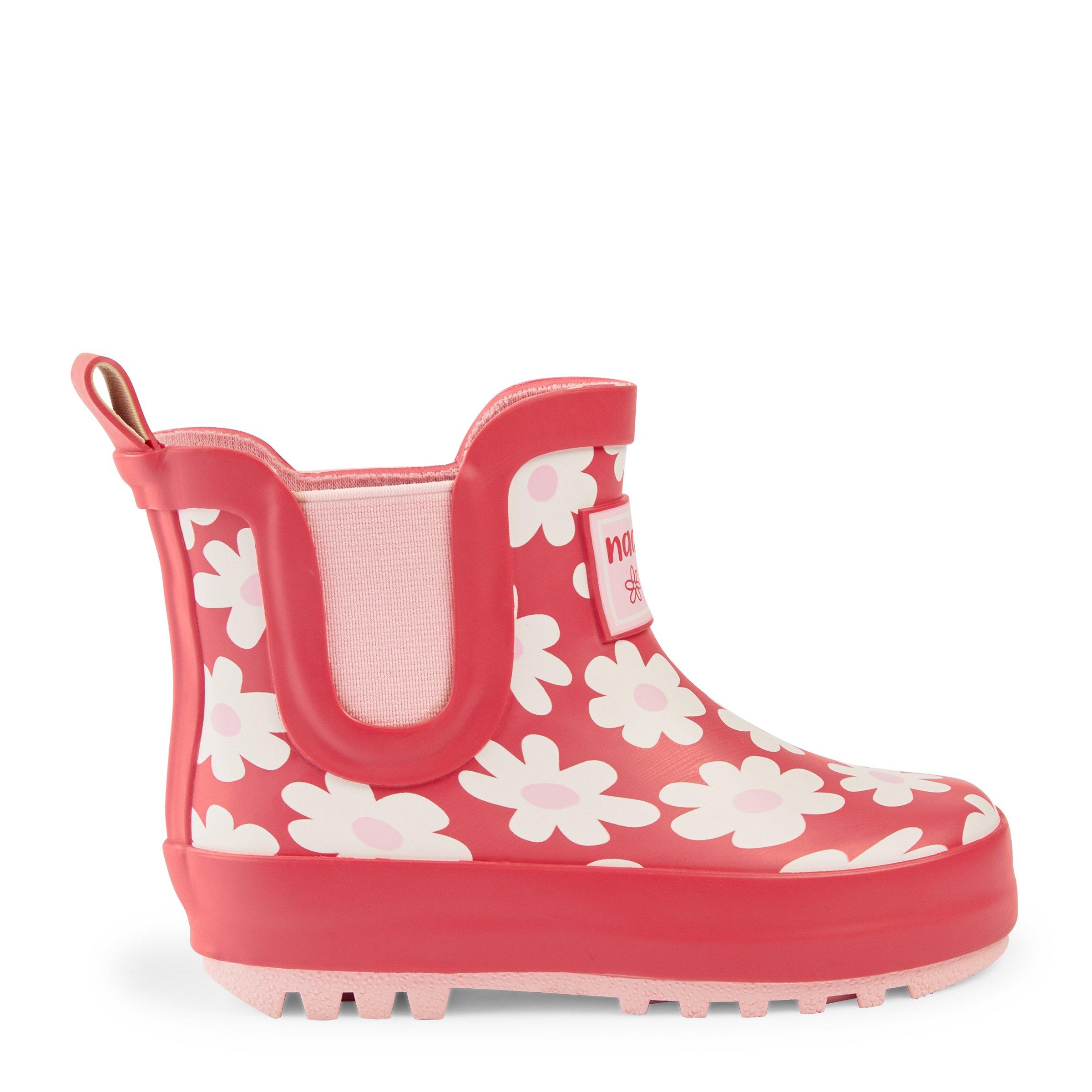 Kid Girls Pink Flower Print Rain Boots (3195896) | Naartjie