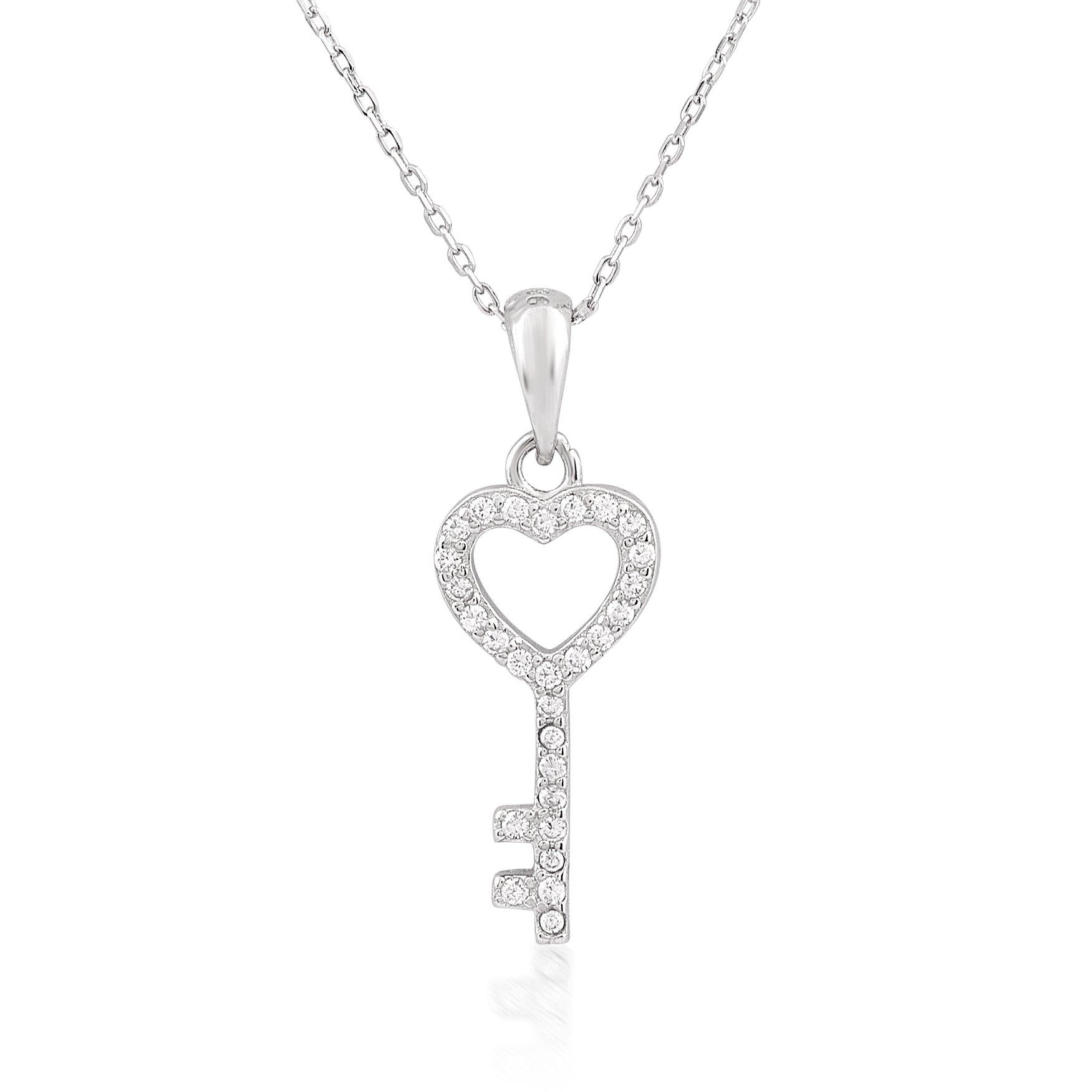 Sterling Silver heart Key Pendant (3196344) | Sterling Silver