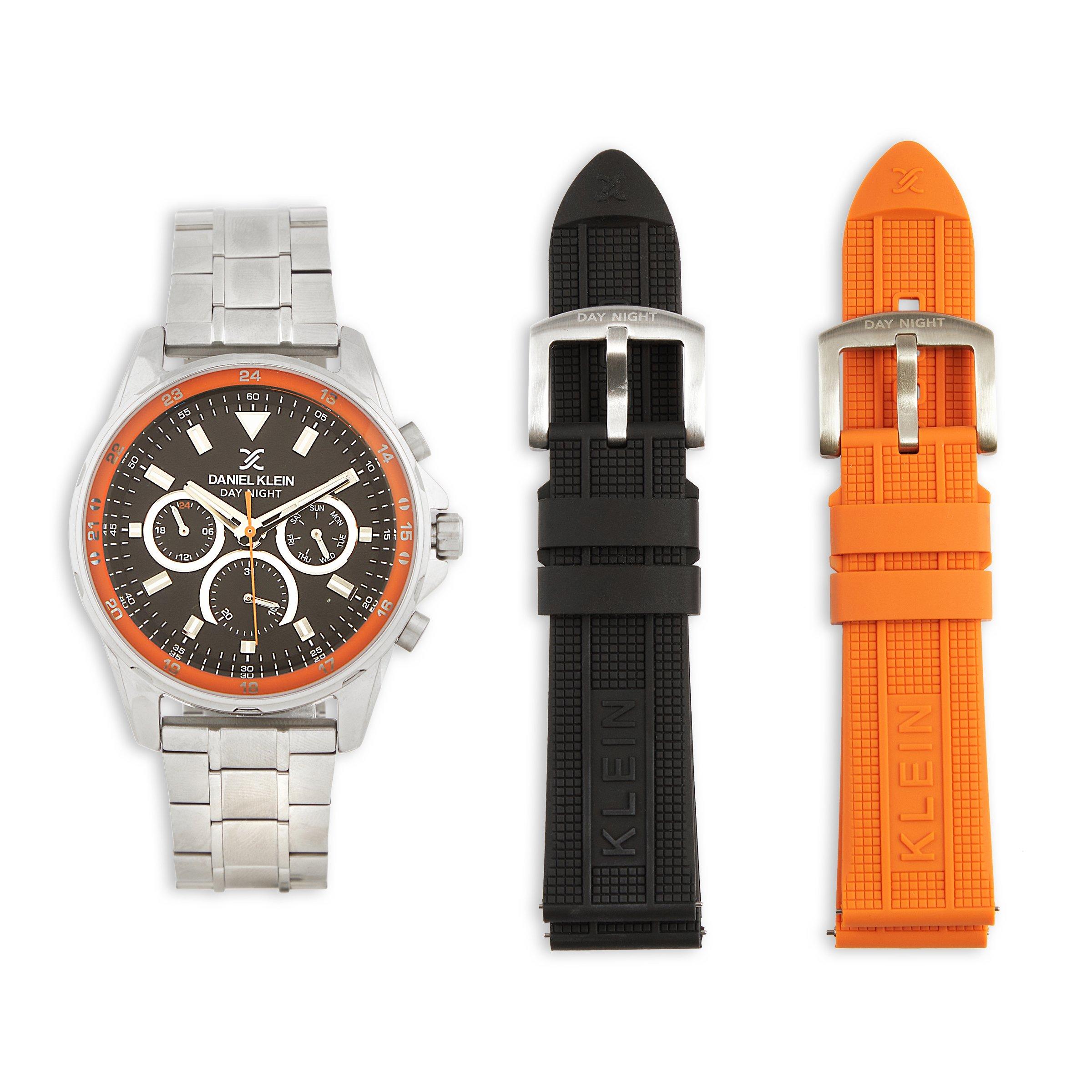 Black Dial Multi Strap Watch Set (3196379) | Daniel Klein