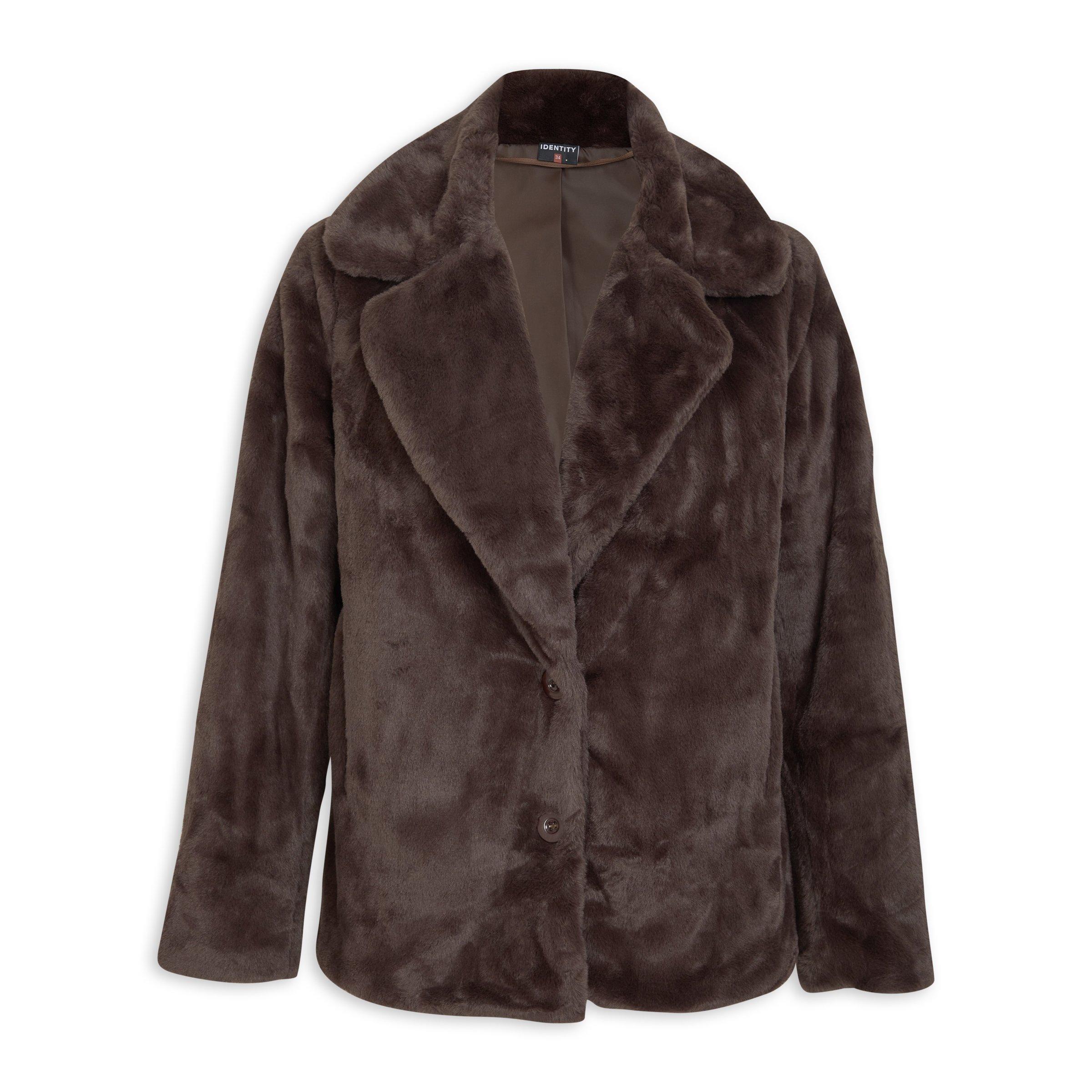 Brown Faux Fur Jacket (3196541) | Identity