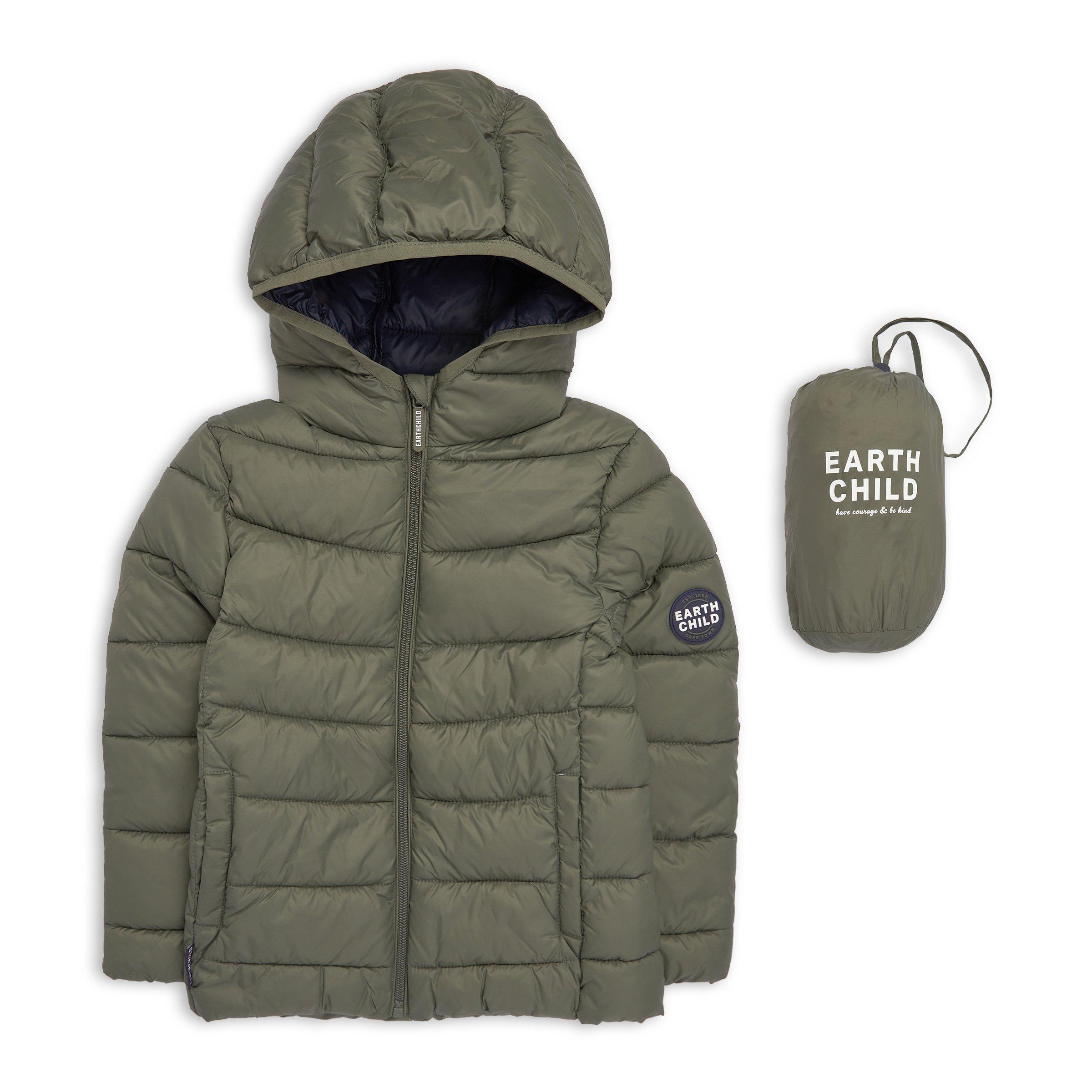 Kid Boys Green Puffer Jacket (3196631) | Earthchild