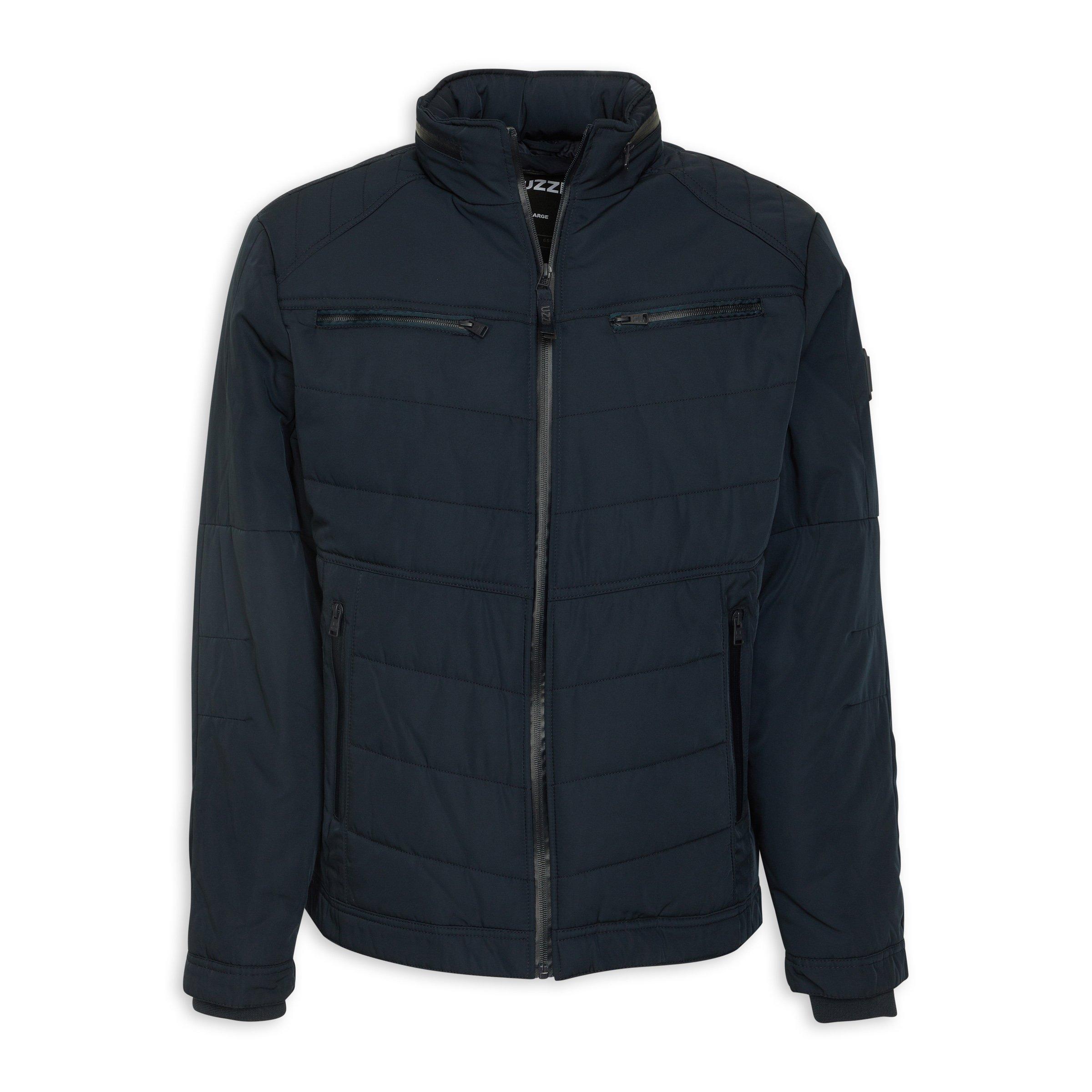 Navy Quilted Puffer Jacket (3196683) | UZZI