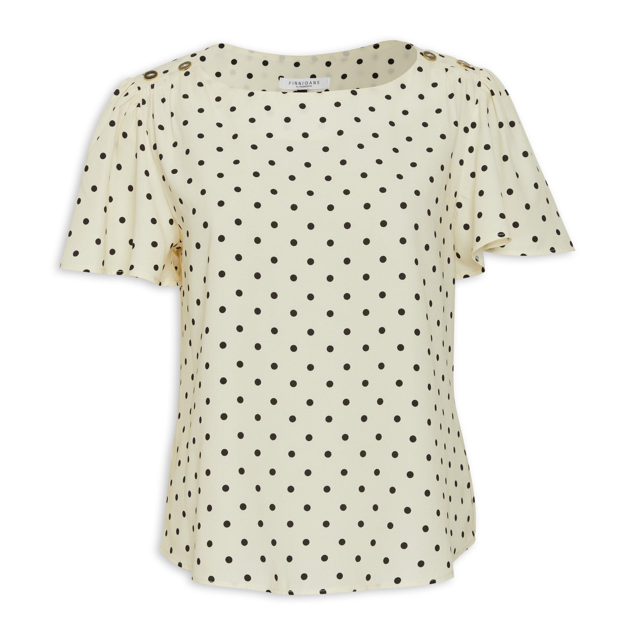 Beige Spot Print Shell Top (3196891) | Finnigans