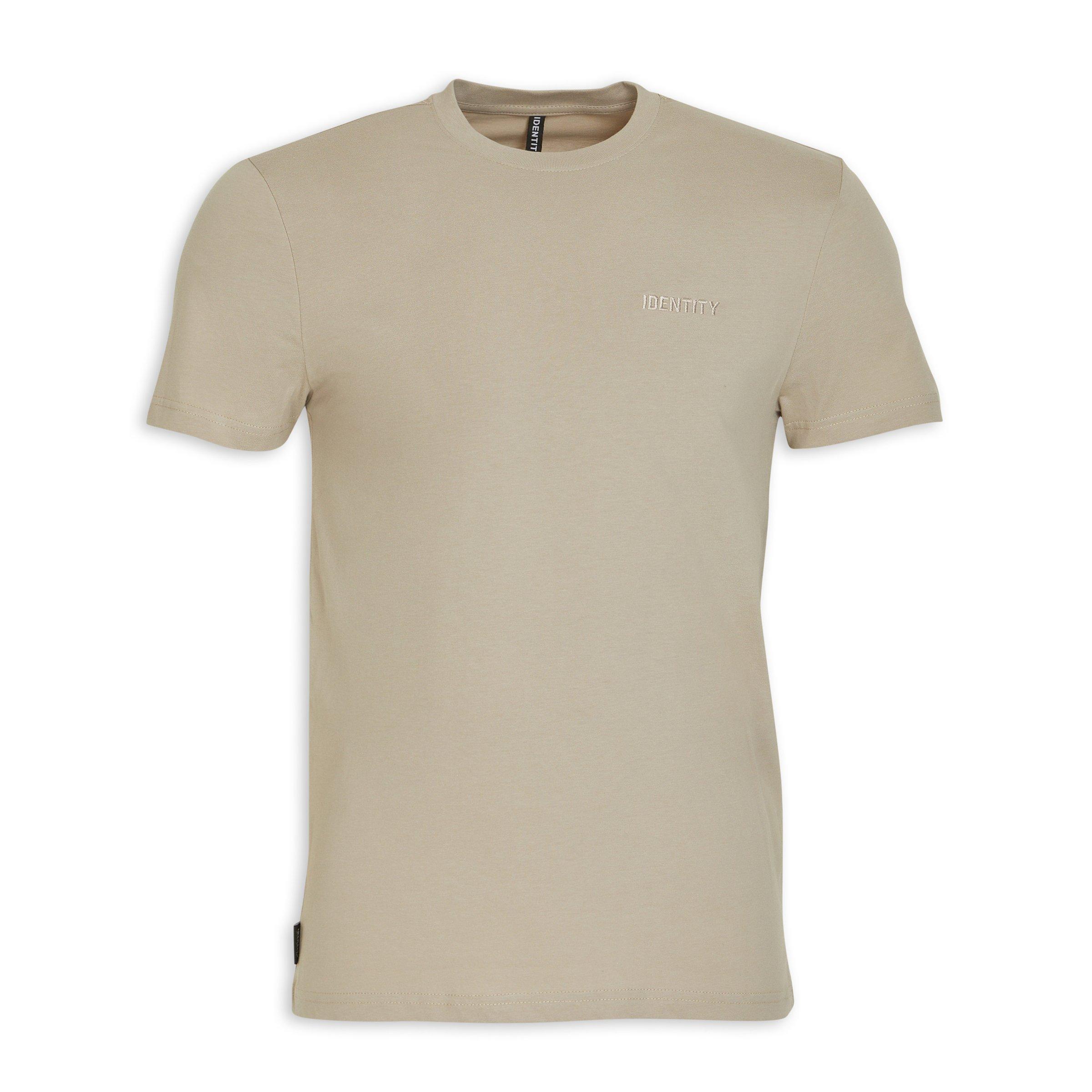Beige Crew Neck T-shirt (3197006) | Identity