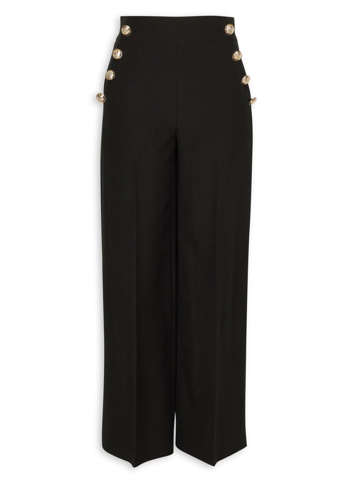 Black Button Detail Pants (3197076) | Truworths