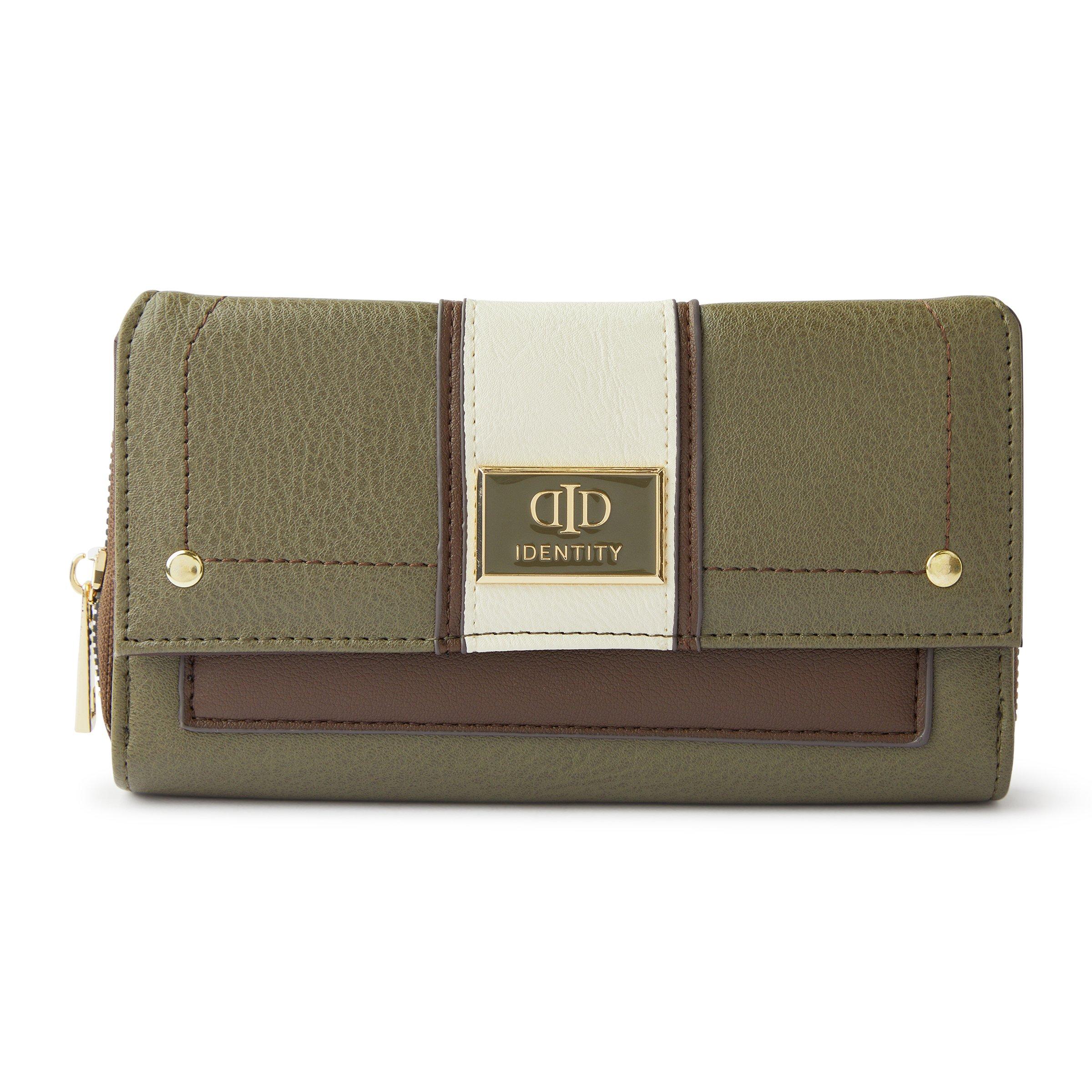 Khaki Green Zip Around Purse (3197373) | Identity