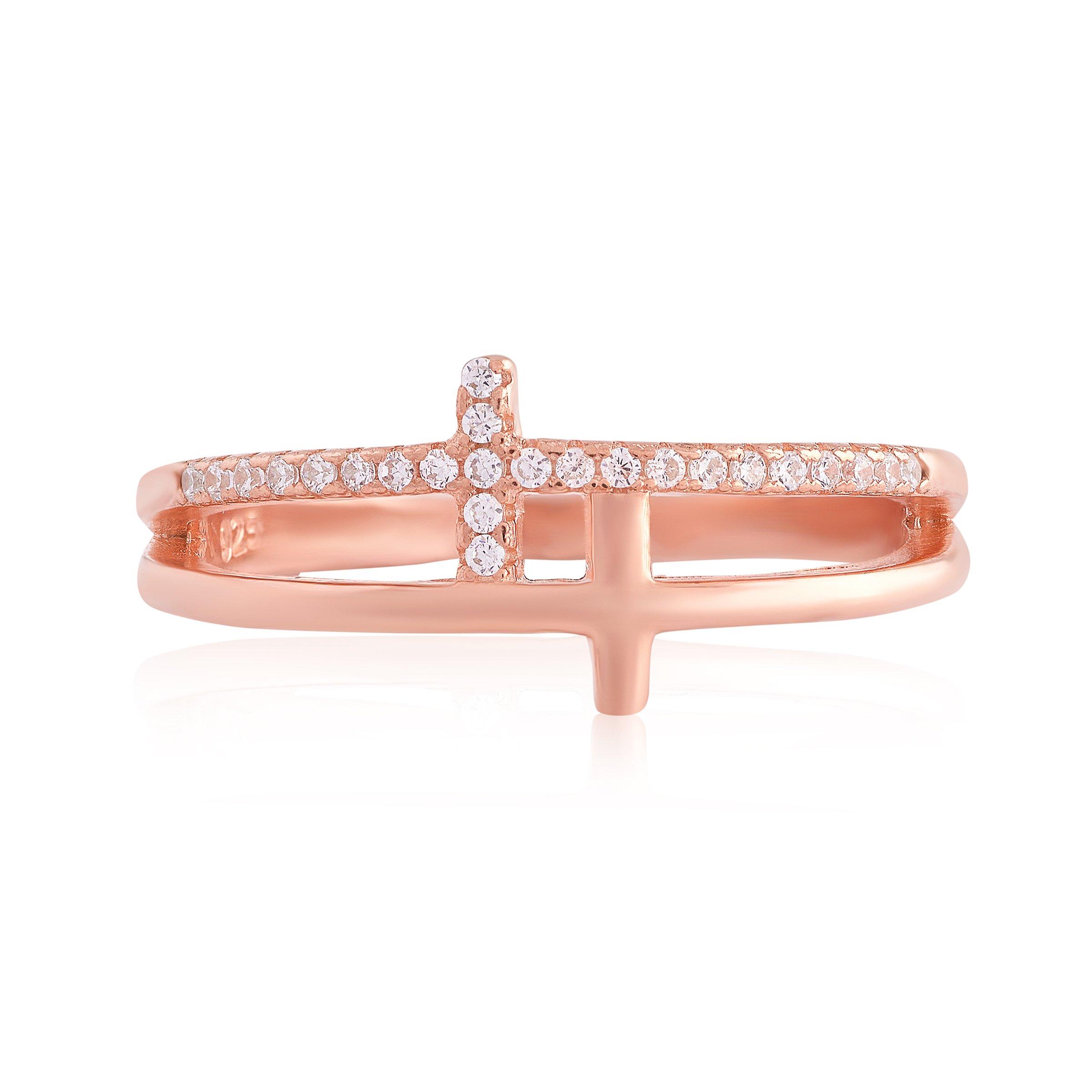 Sterling Silver Double Cross Ring (3197378) | Sterling Silver