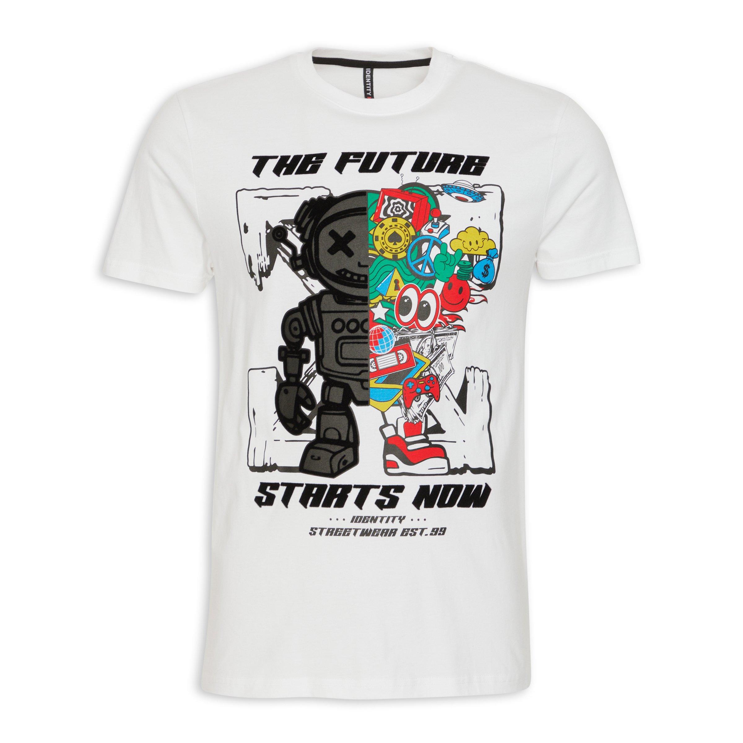 White Graphic T-shirt (3197508) | Identity
