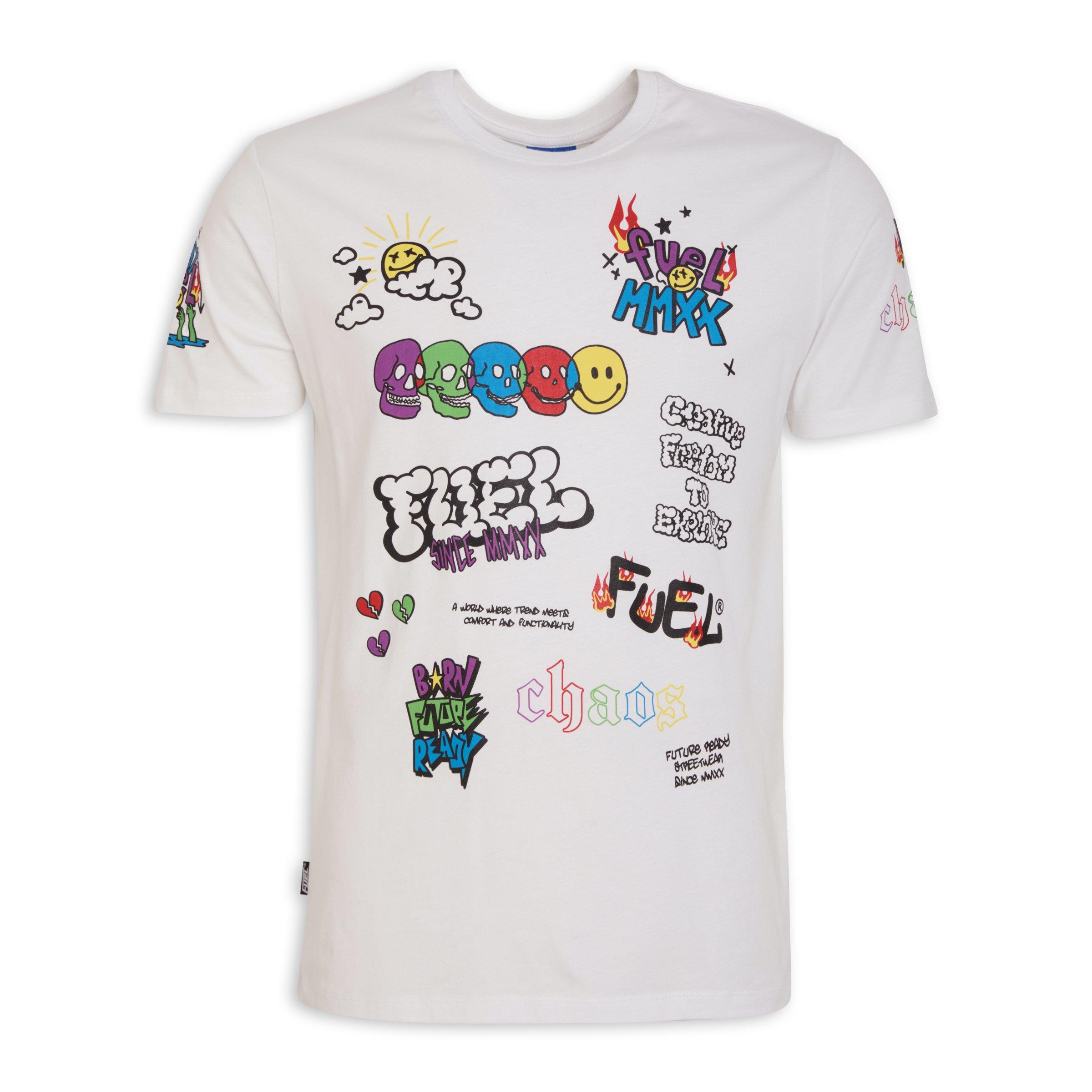 White Graphic T-shirt (3197888) | Fuel