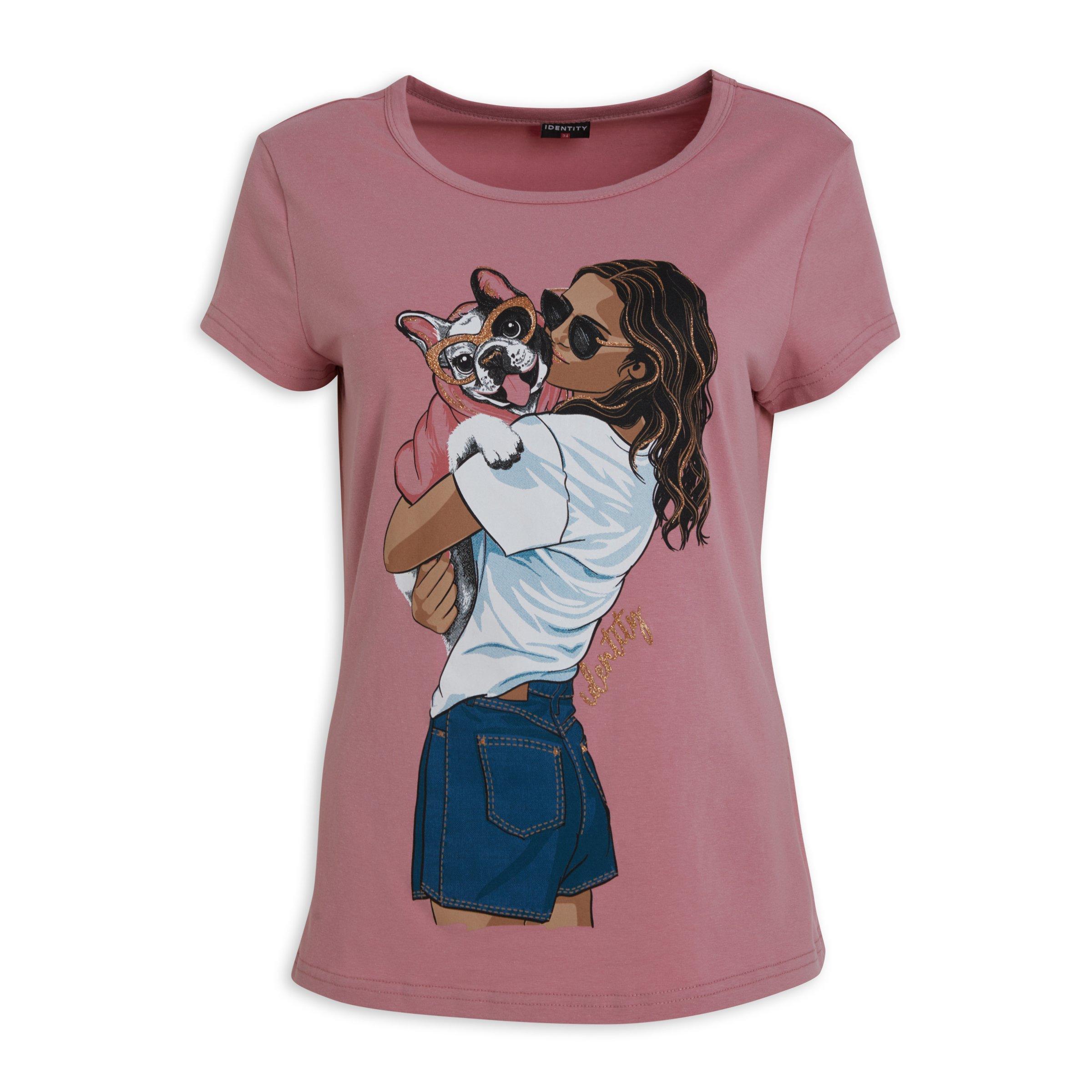 Pink Graphic T-shirt (3197976) | Identity