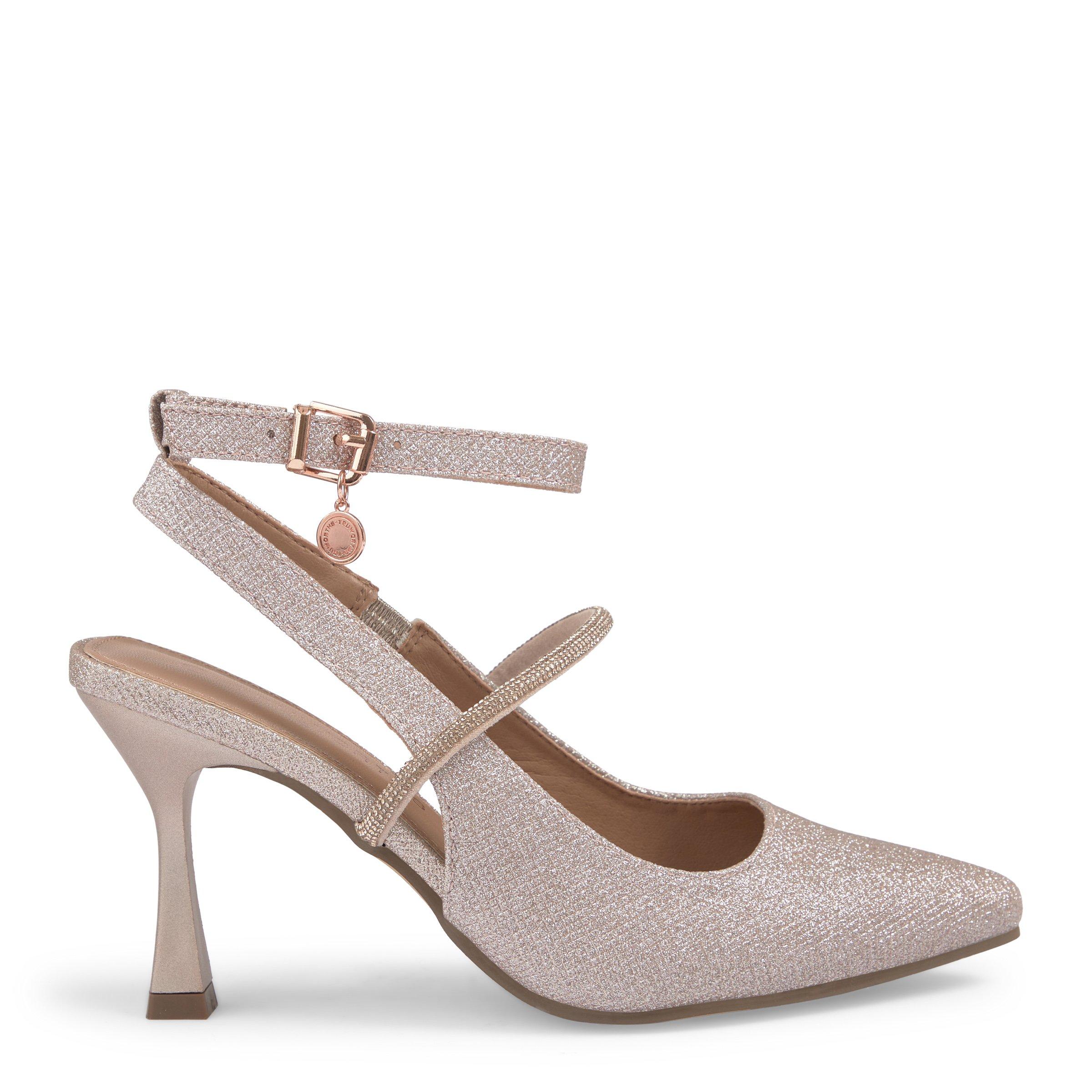 Pink Shimmer Slingback Heels (3198114) | Truworths