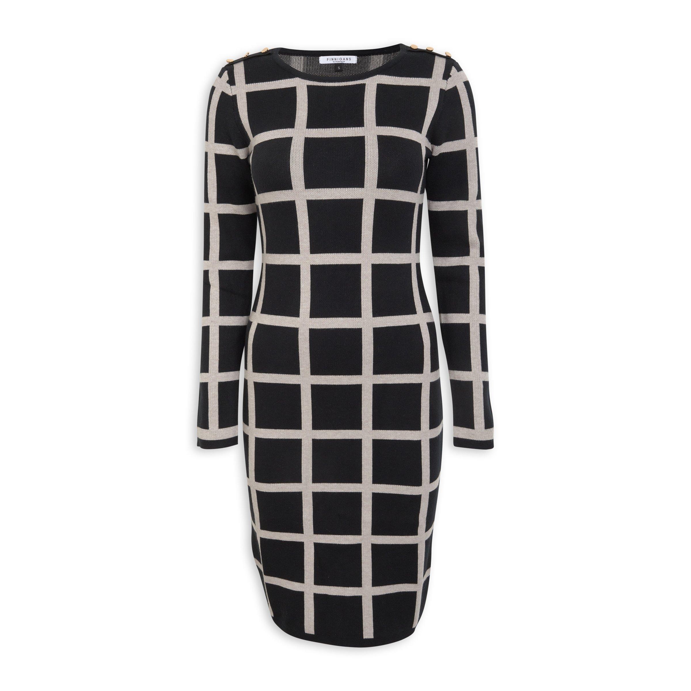 Black Check Bodycon Dress (3198234) | Finnigans