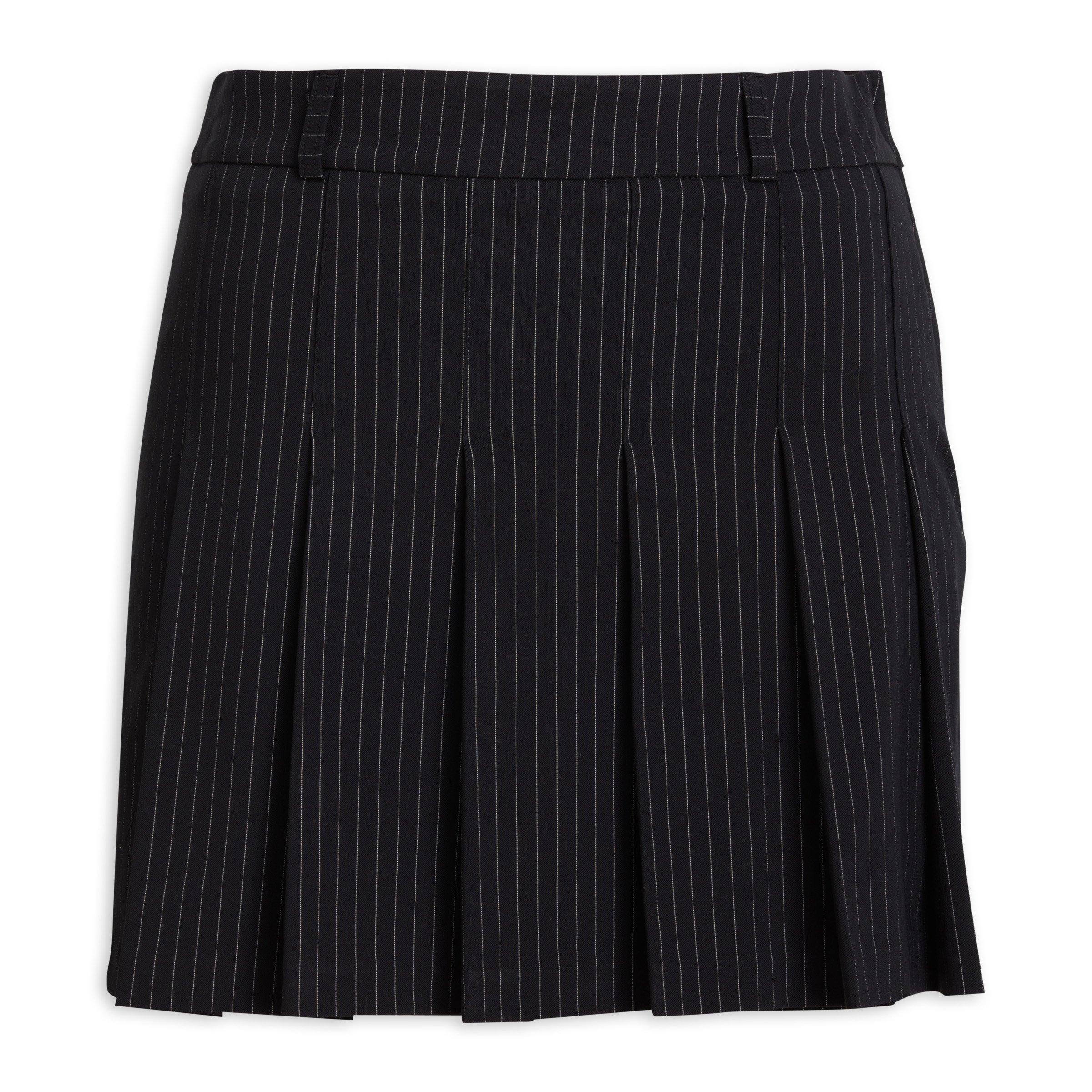 Black Striped Pleated Skort (3198362) | Inwear
