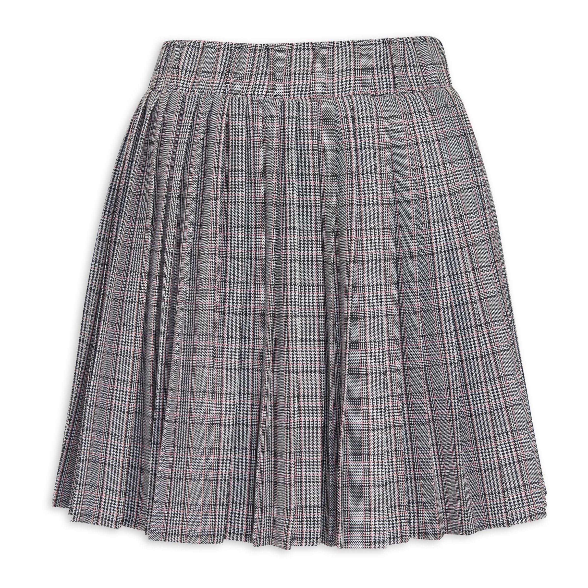Grey Check Pleated Skirt (3198364) | Inwear