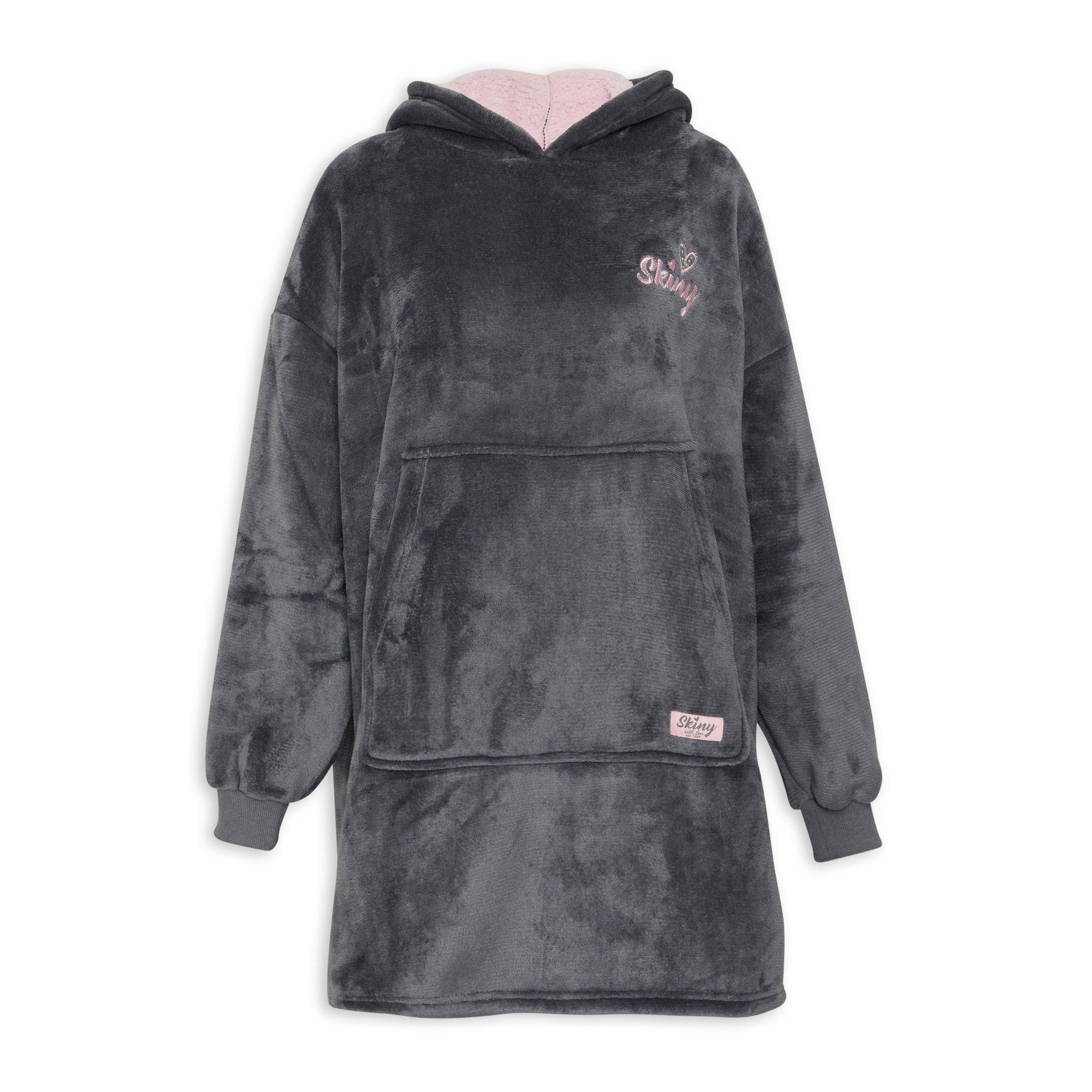 Grey Embroidered Plush Snoodie (3198378) | Skiny