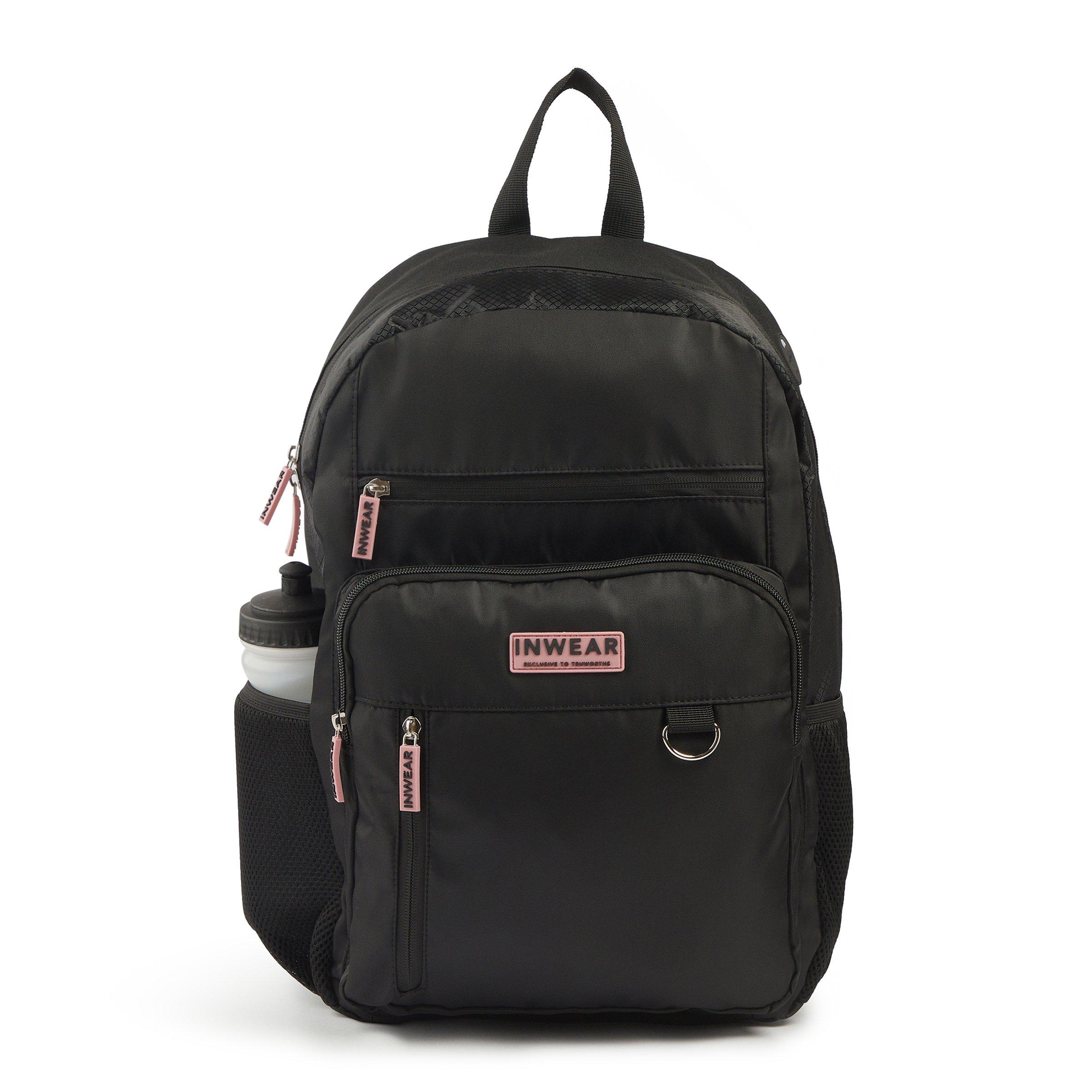Black Backpack with Water Bottle (3198411) | Inwear