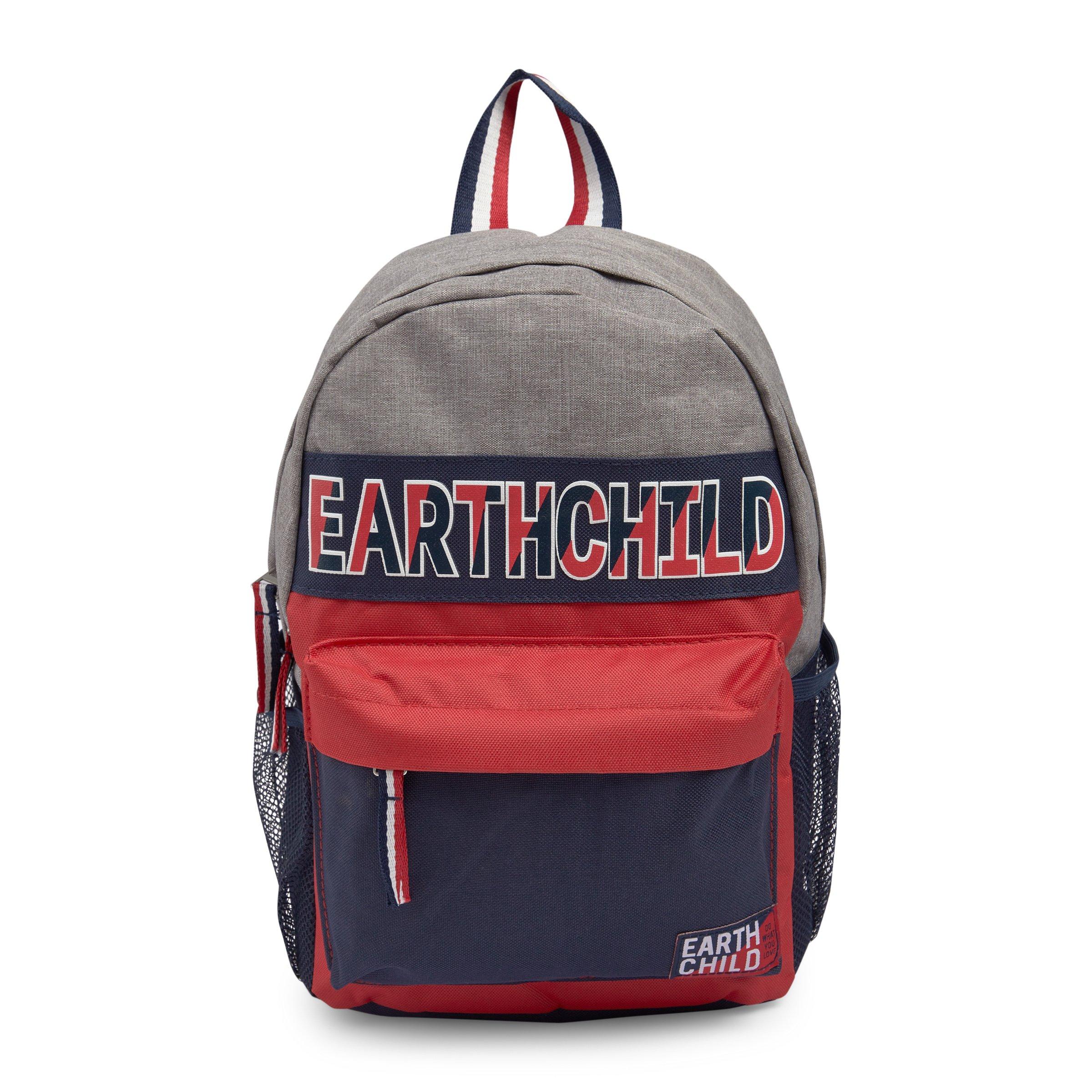Kid Boys Red Colourblocked Backpack (3198728) | Earthchild