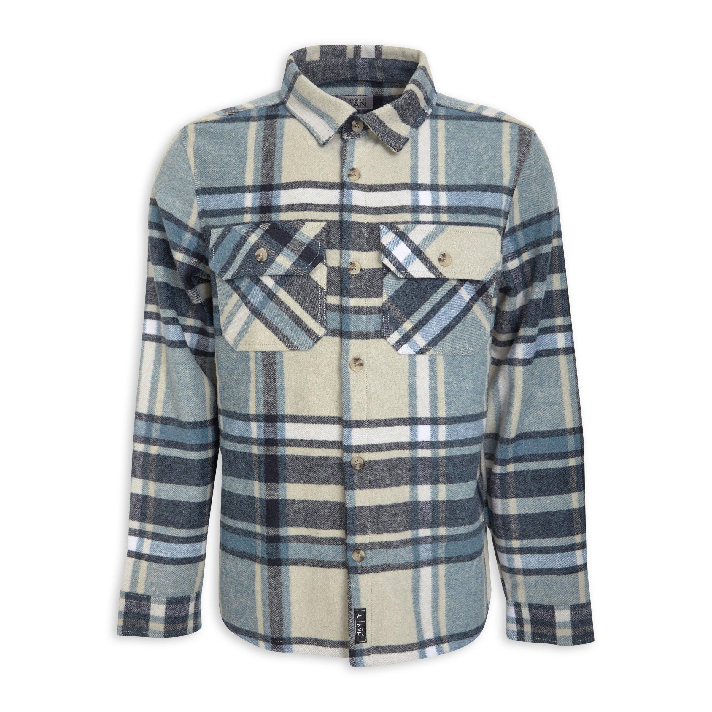 Blue Check Shacket (3199081) | Truworths Man