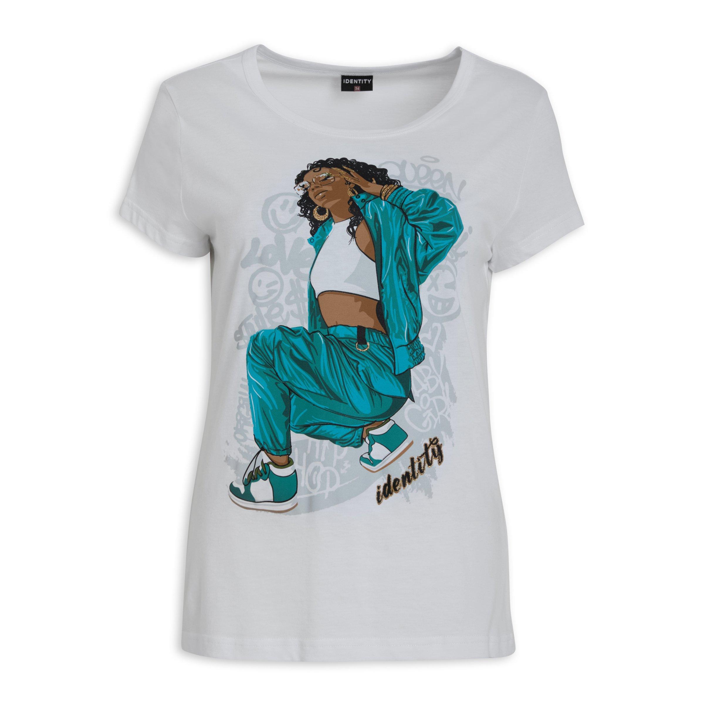 White Graphic T-shirt (3199392) | Identity
