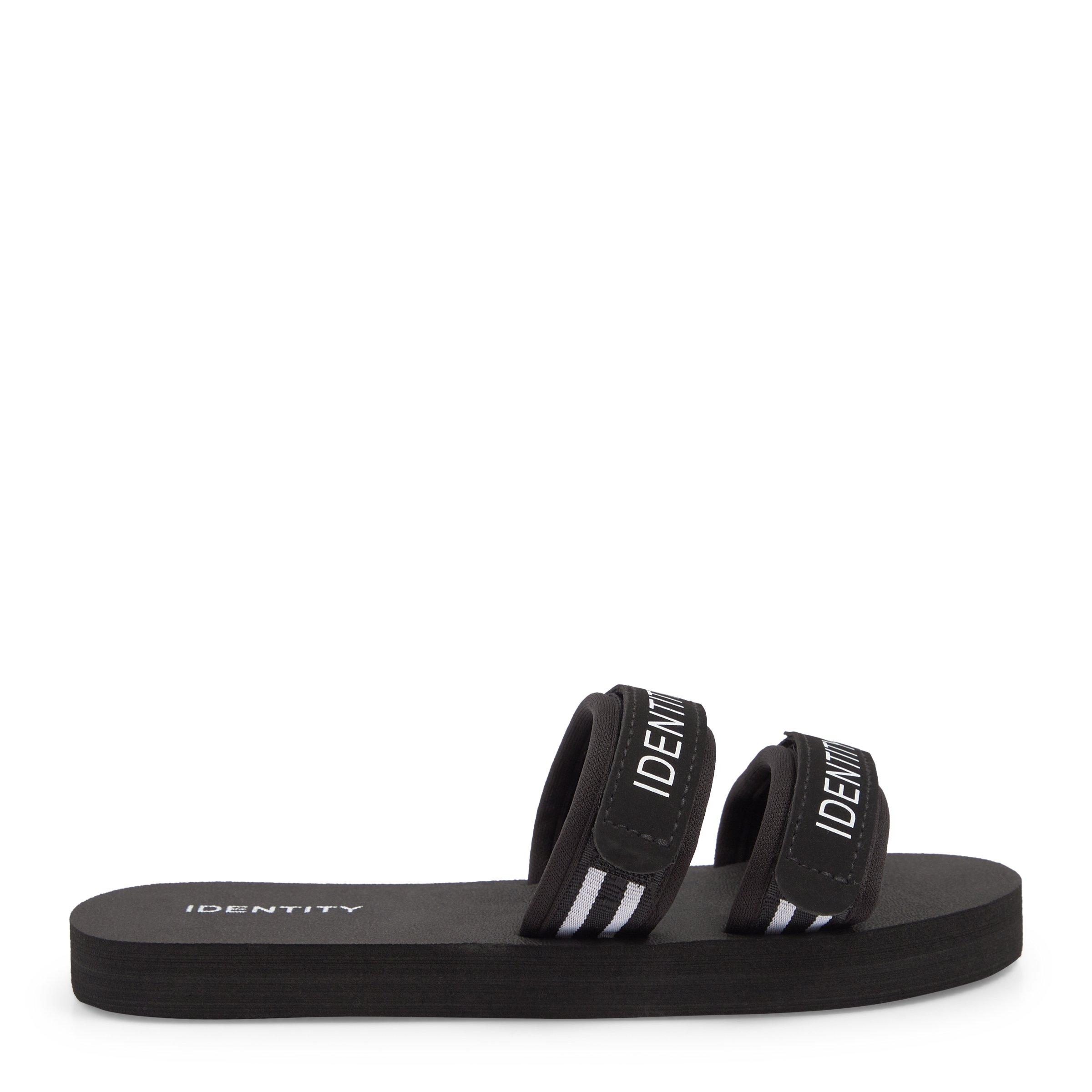 Black Double Strap Sandals (3199550) | Identity
