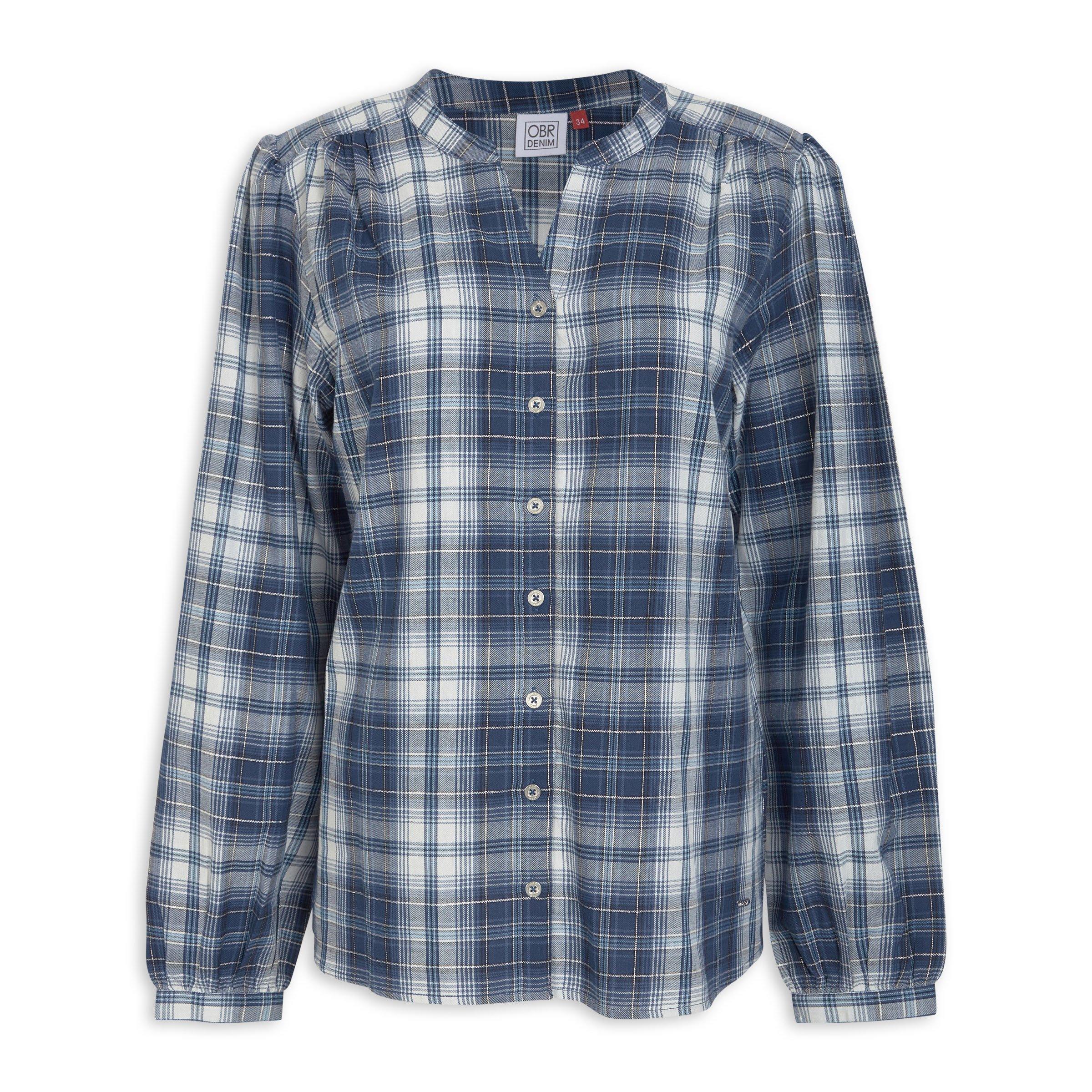 Navy Lurex Check Shirt (3199662) | OUTBACK RED