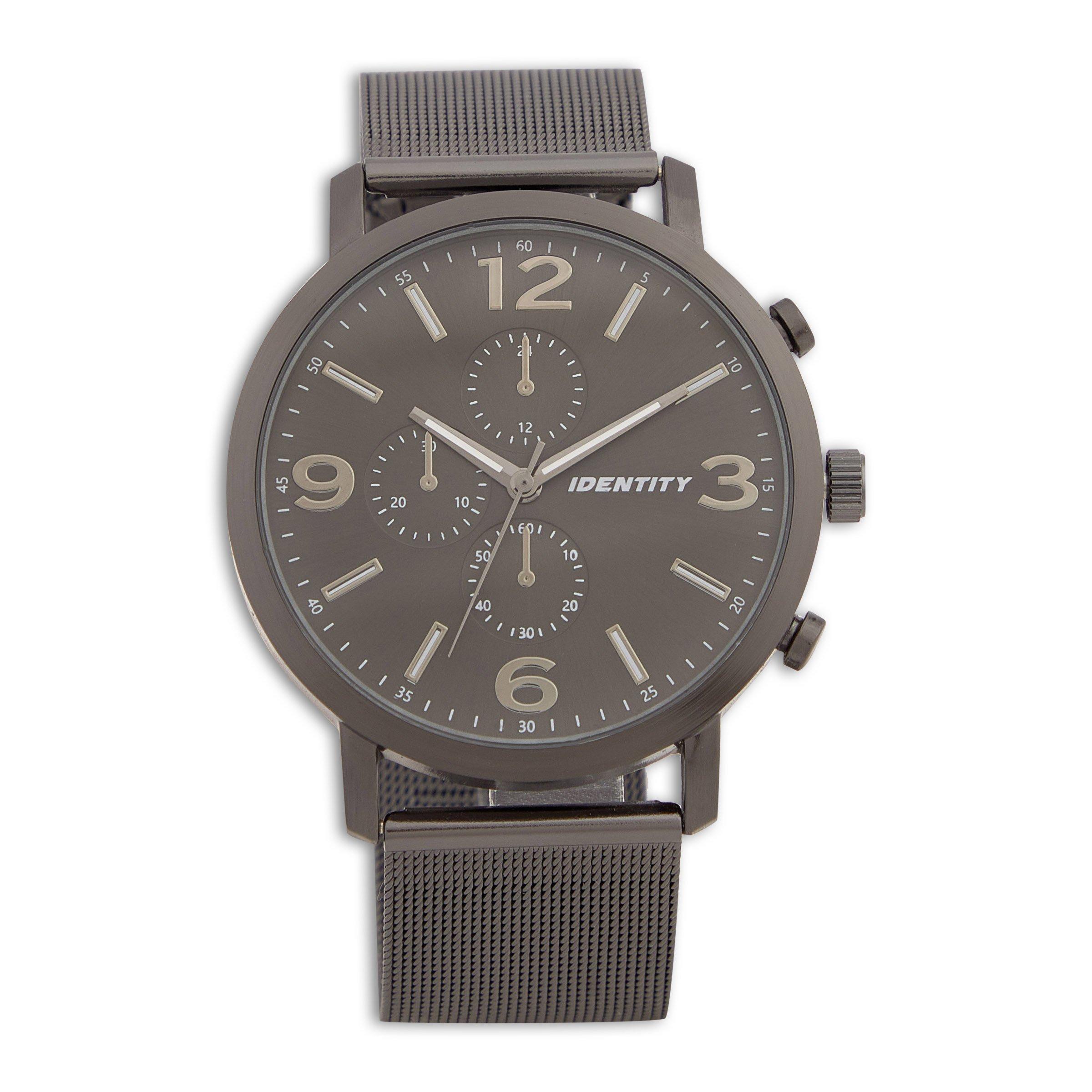 Black Mesh Strap Watch (3199690) | Identity