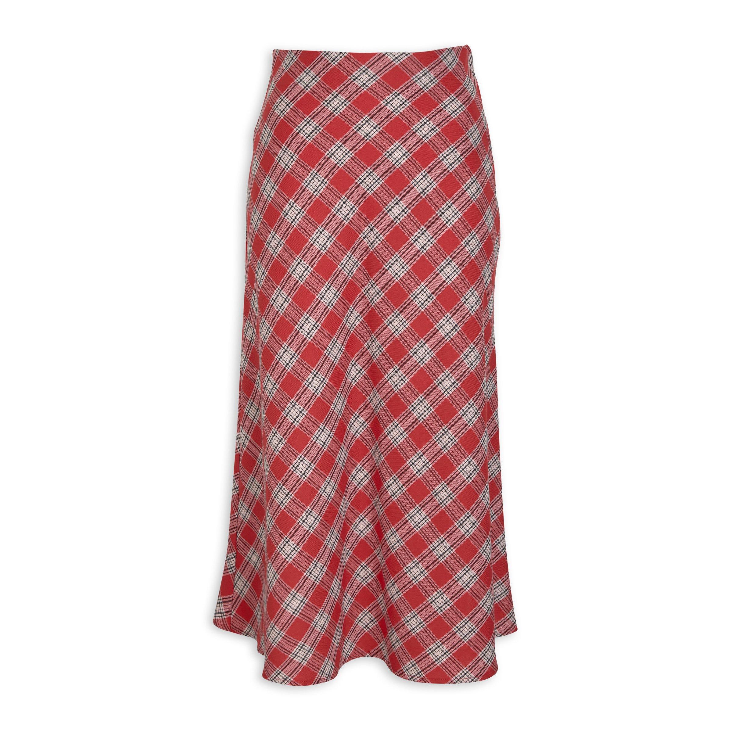 Red Check Skirt (3199716) | Identity