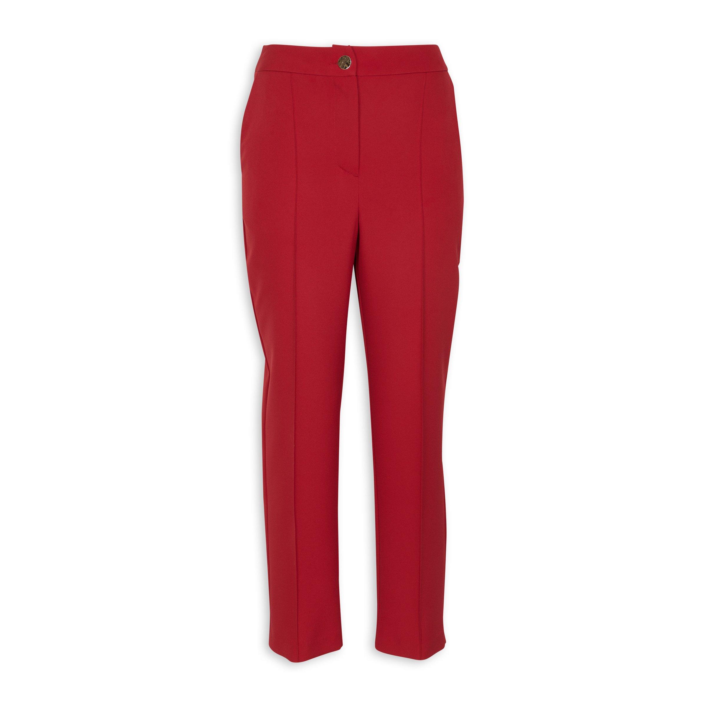 Red Ankle Grazer Pants (3199948) | Identity