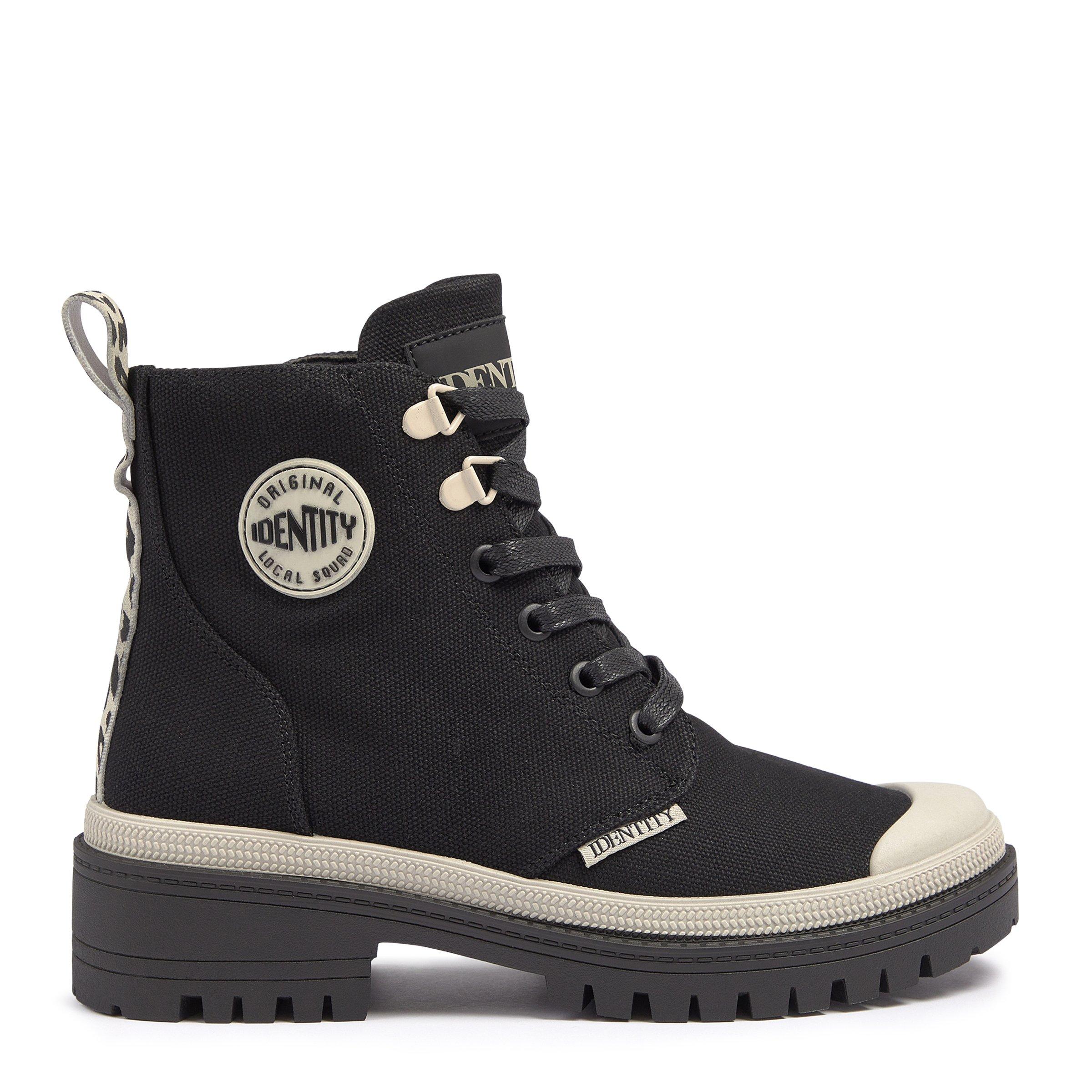 Black Lace-up Boots (3200016) | Identity