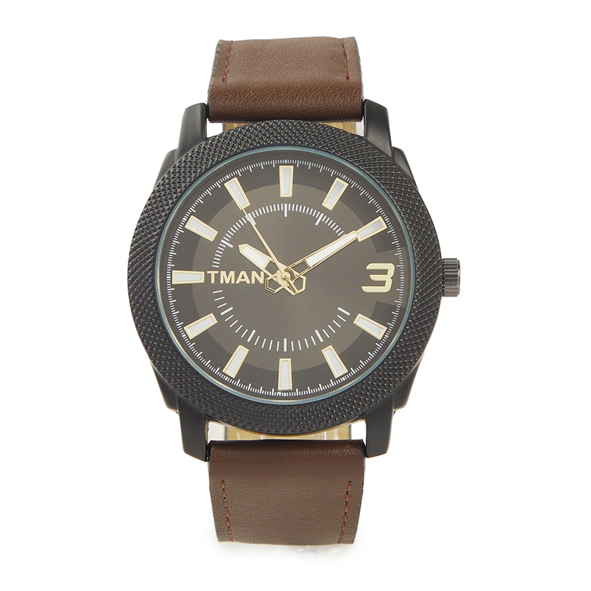 Black and Brown Chunky PU Watch (3200051) | Truworths Man