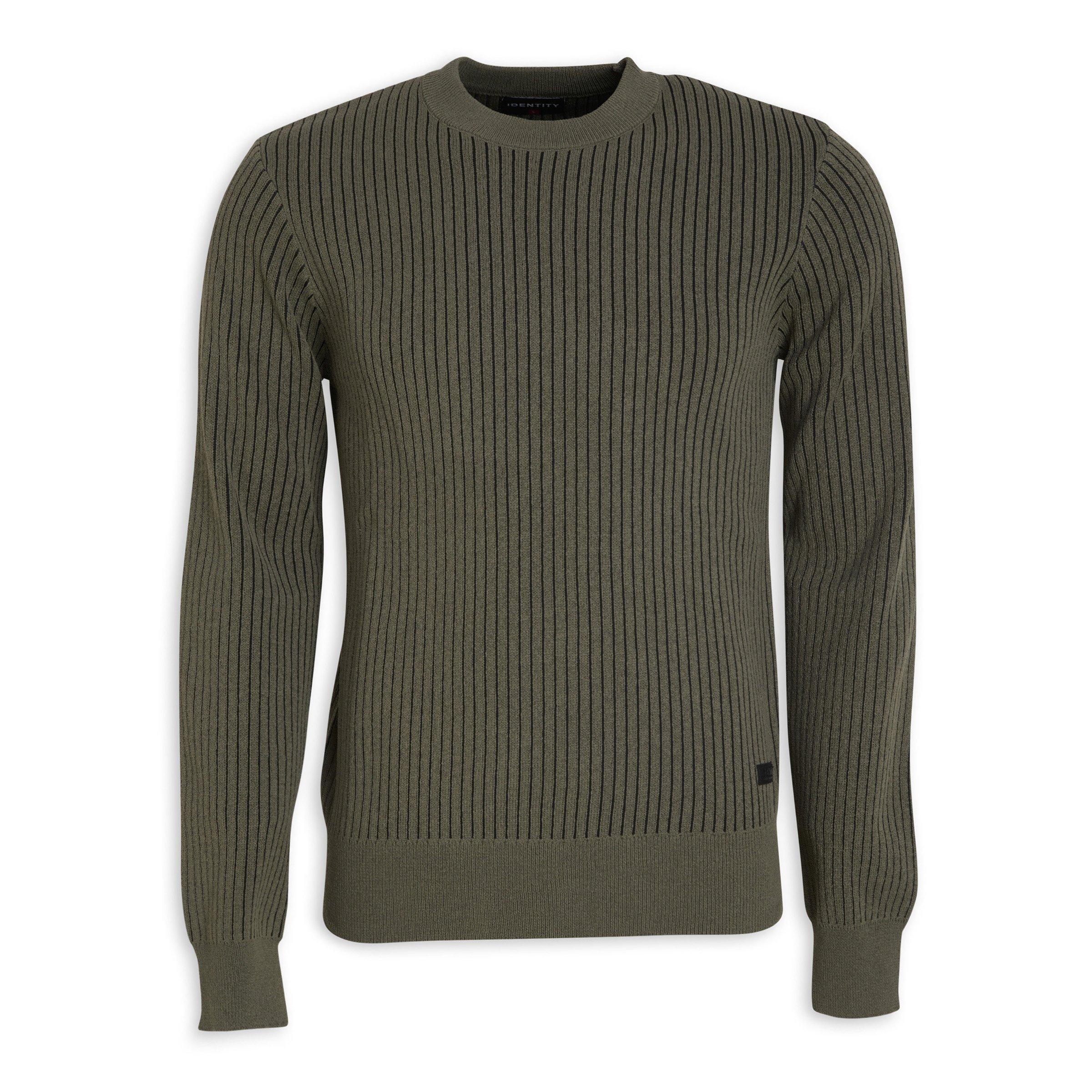 Green Striped Knit Jersey (3200140) | Identity