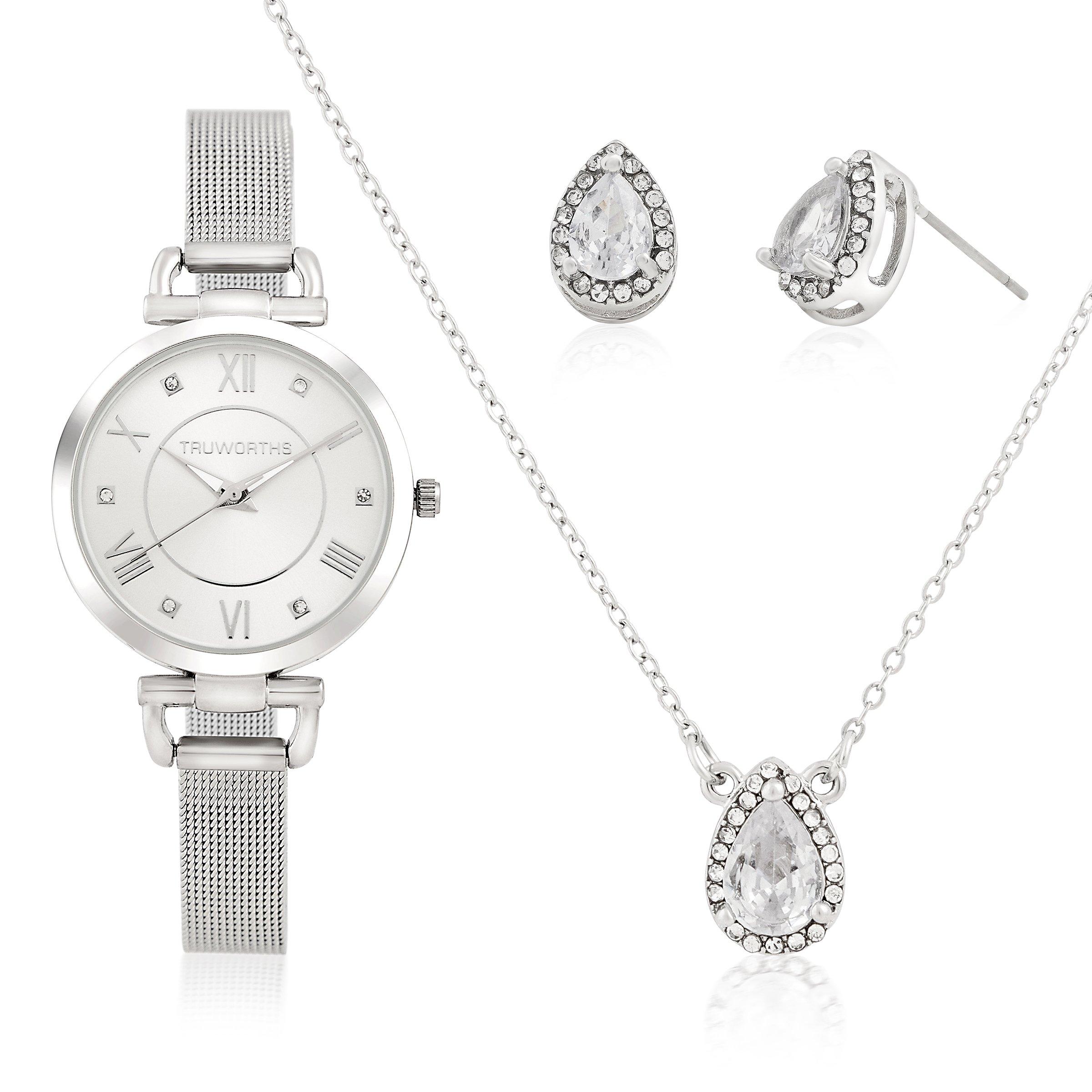 3-piece Silver Colour Plated Watch Set (3200168) | Sparkle