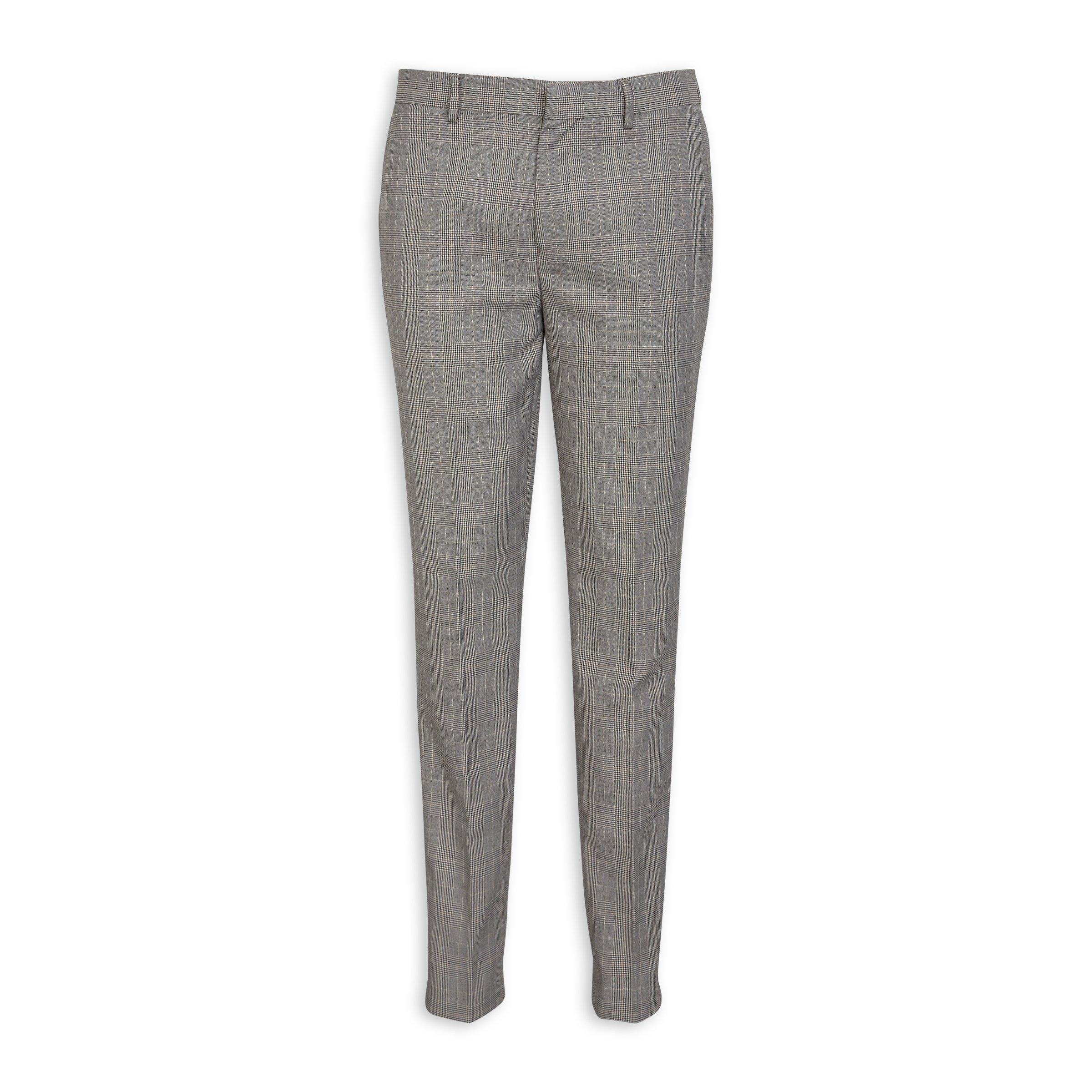 Beige Check Slim Leg Pants (3200232) | Truworths Man