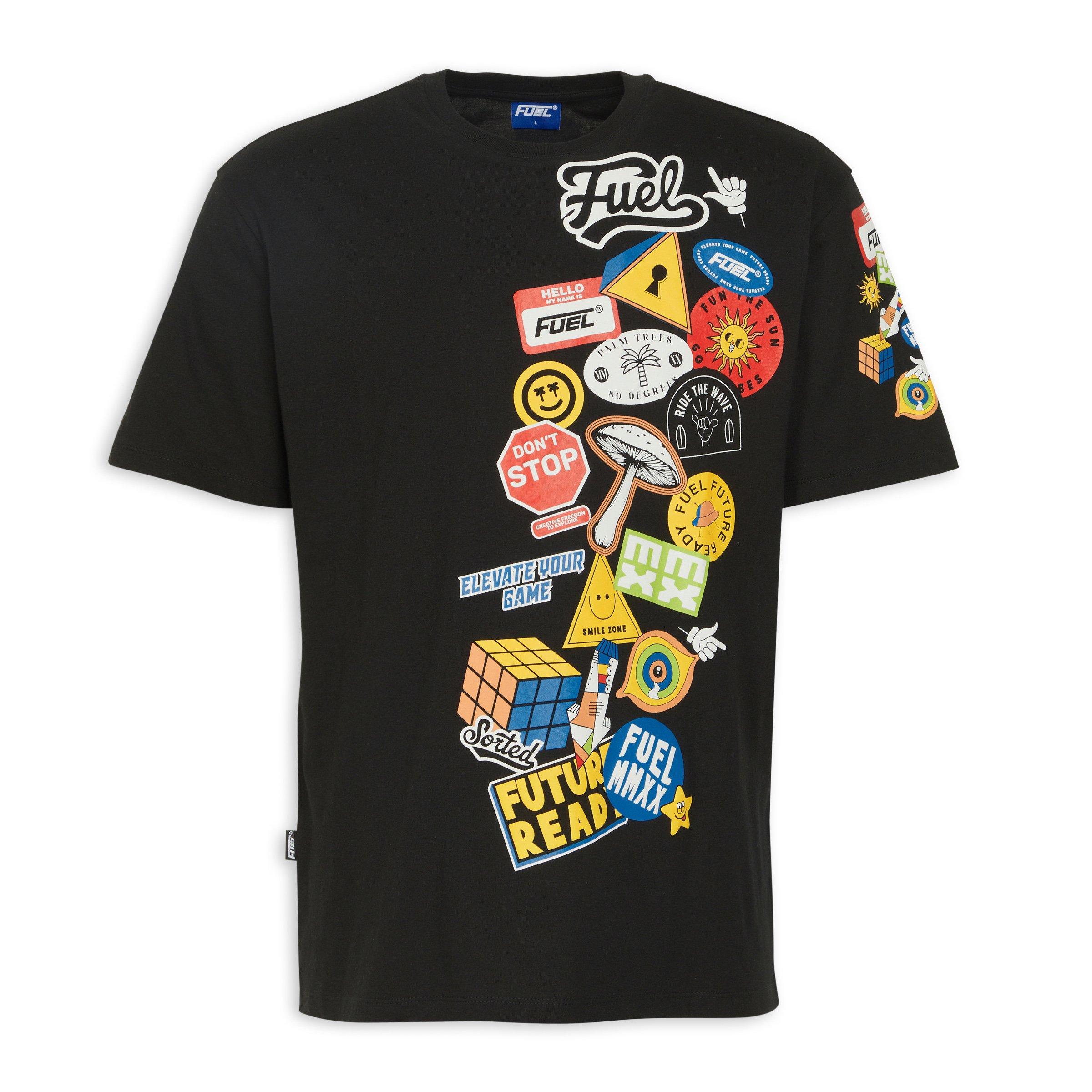 Black Graphic T-shirt (3200277) | Fuel