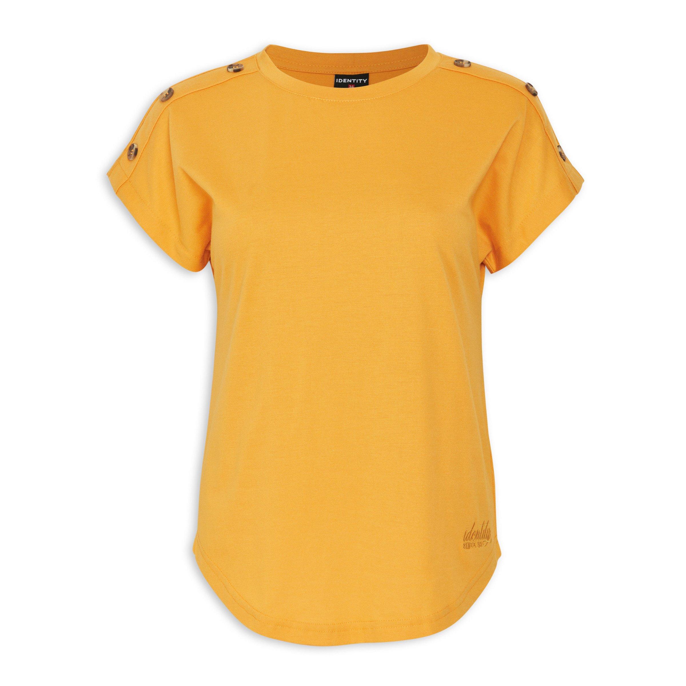 Yellow T-shirt with Button Detail (3200635) | Identity
