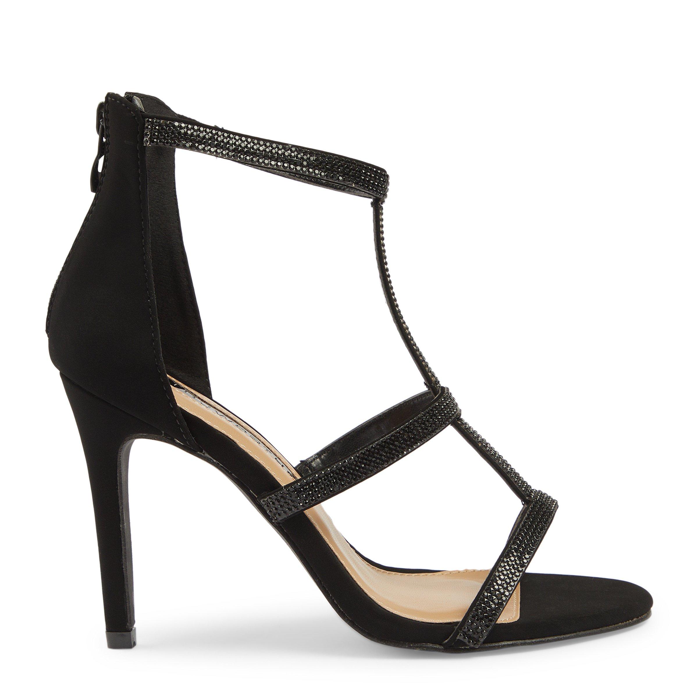 Black Caged Embellished Heels (3200689) | Truworths