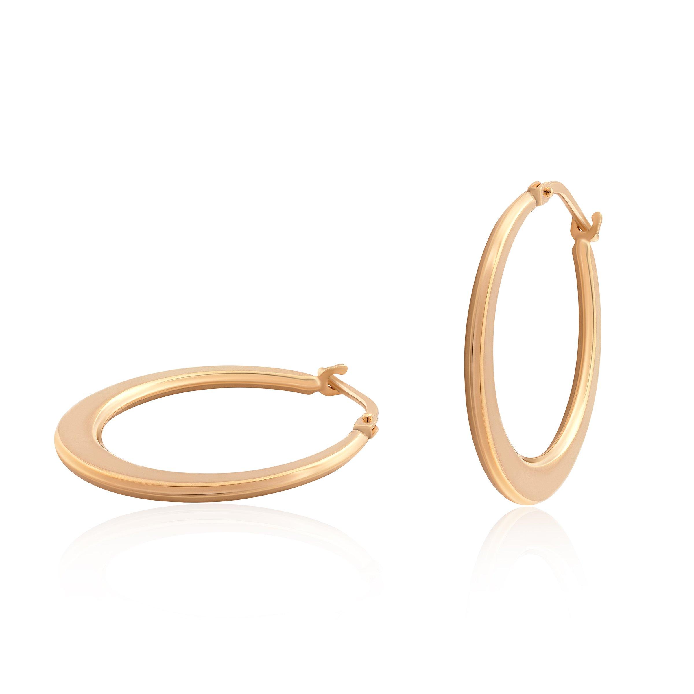 Bonded Gold 25mm Flat hoop (3200706) | Bonded Gold