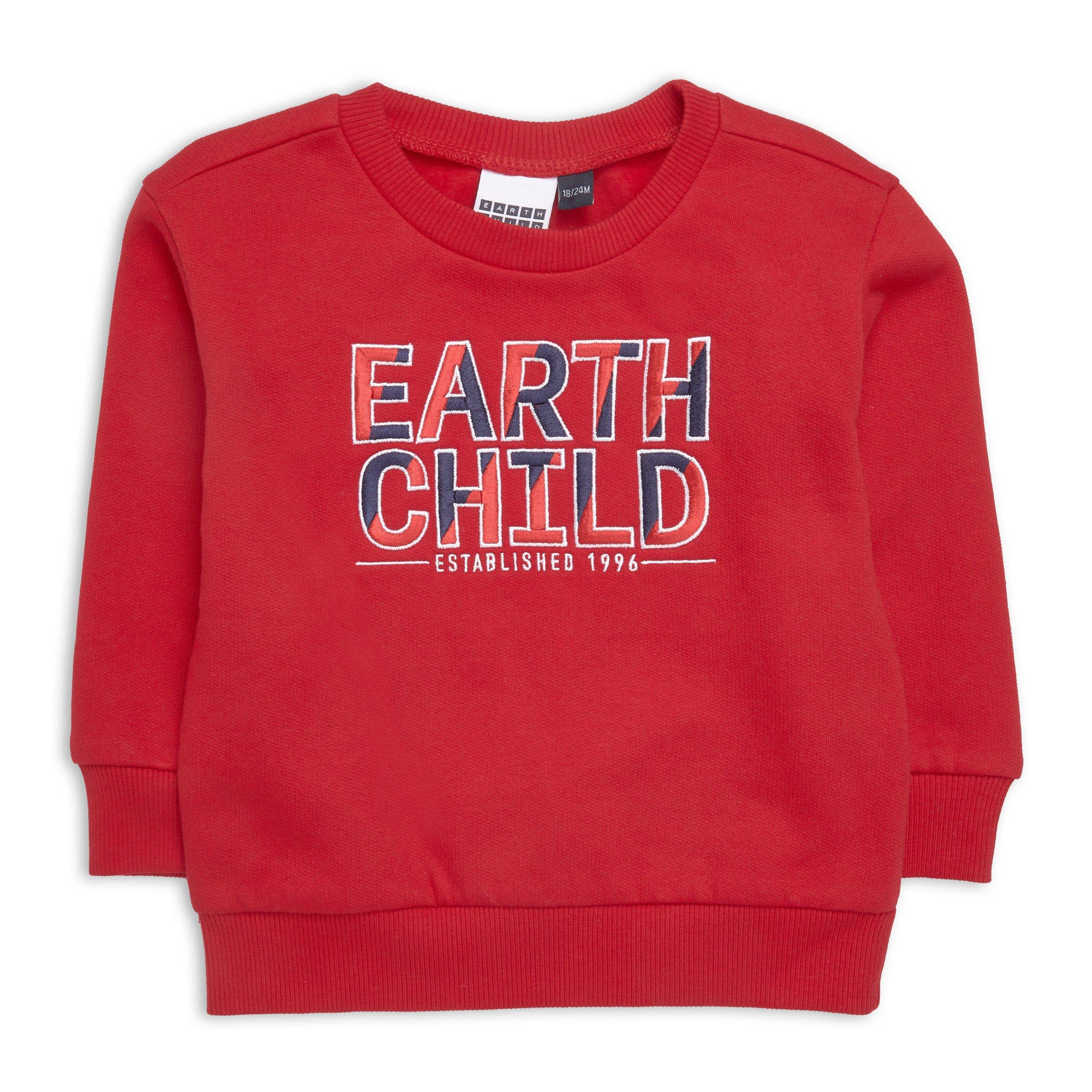 Baby Boys Red Sweat Top (3200754) | Earthchild