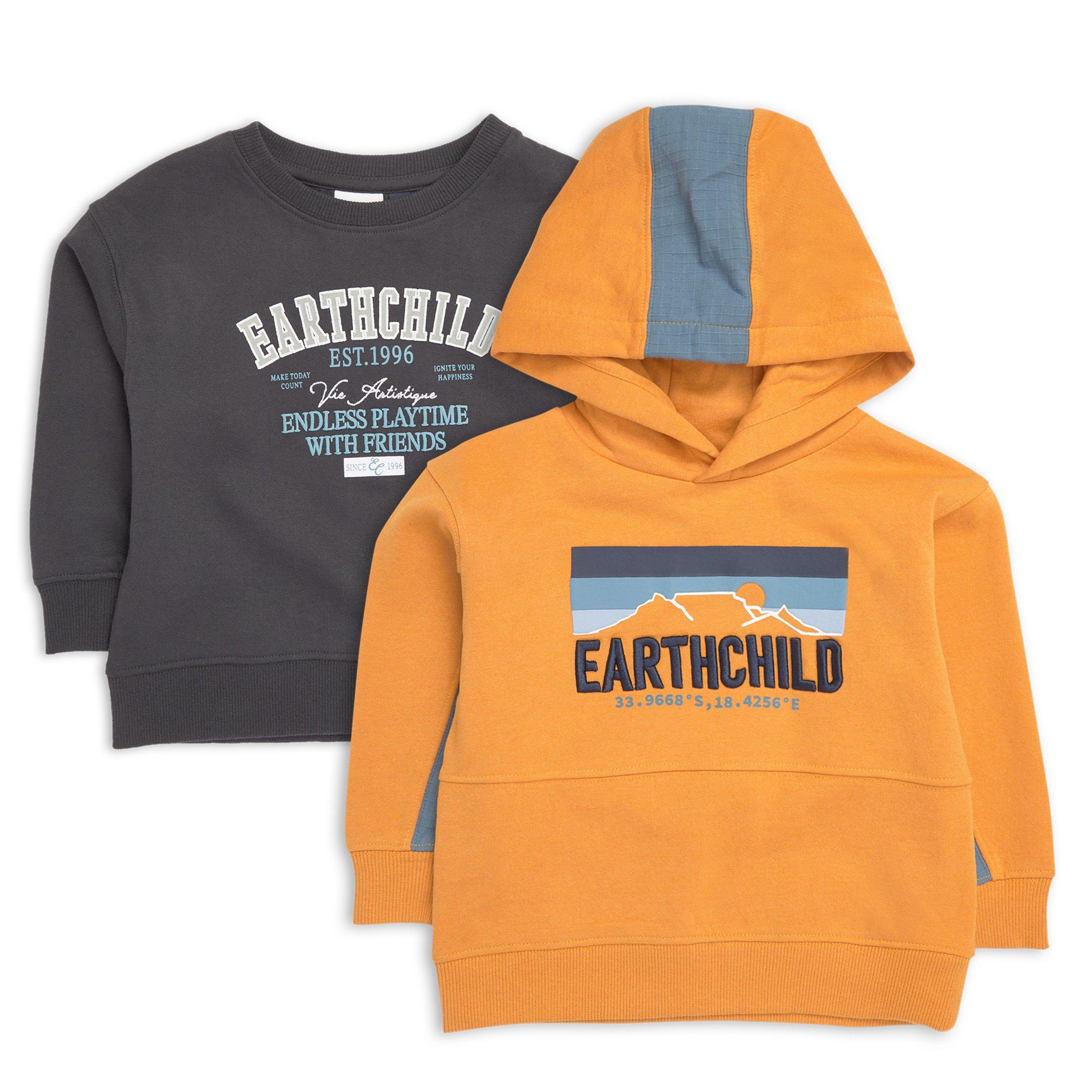 Baby Boys 2-pack Hoodie and Sweat Top (3200774) | Earthchild